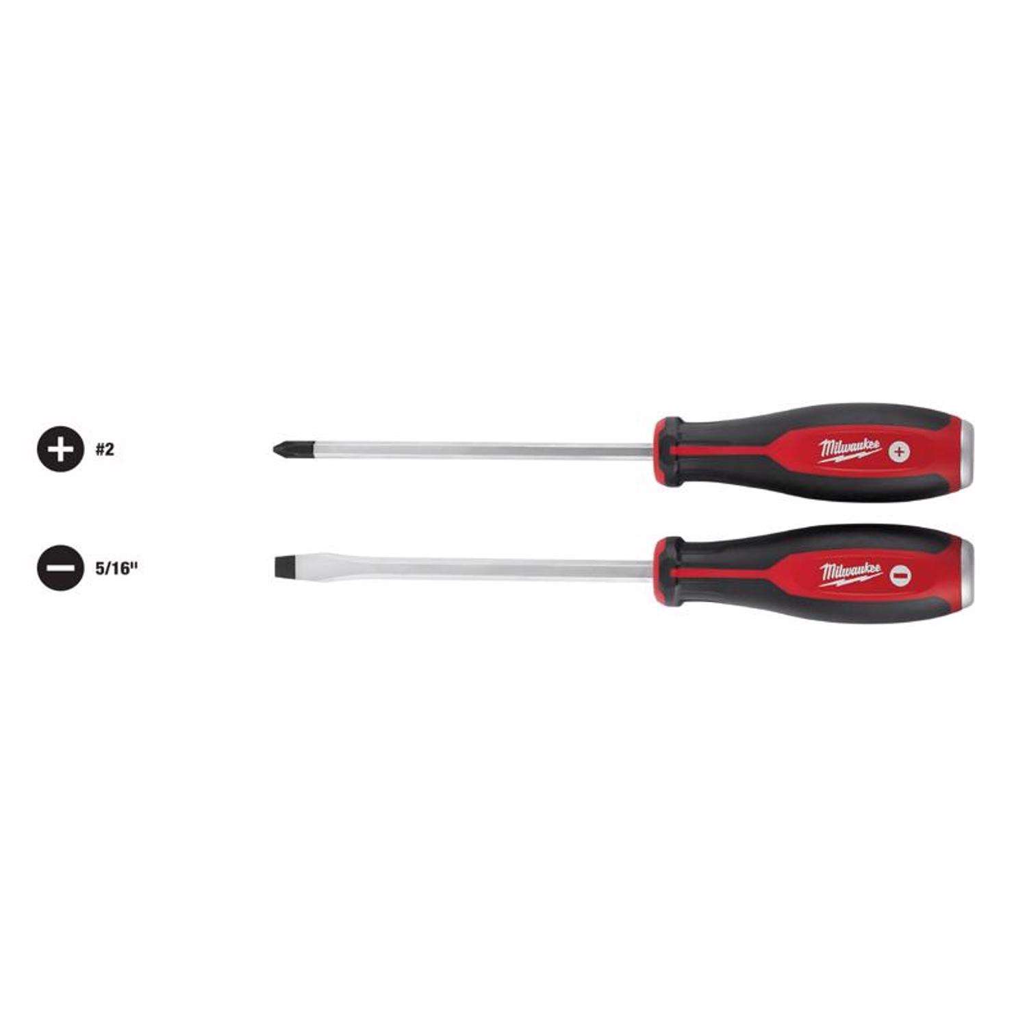 Milwaukee Phillips/Slotted Demolition Screwdriver Set 2 pc - Ace Hardware