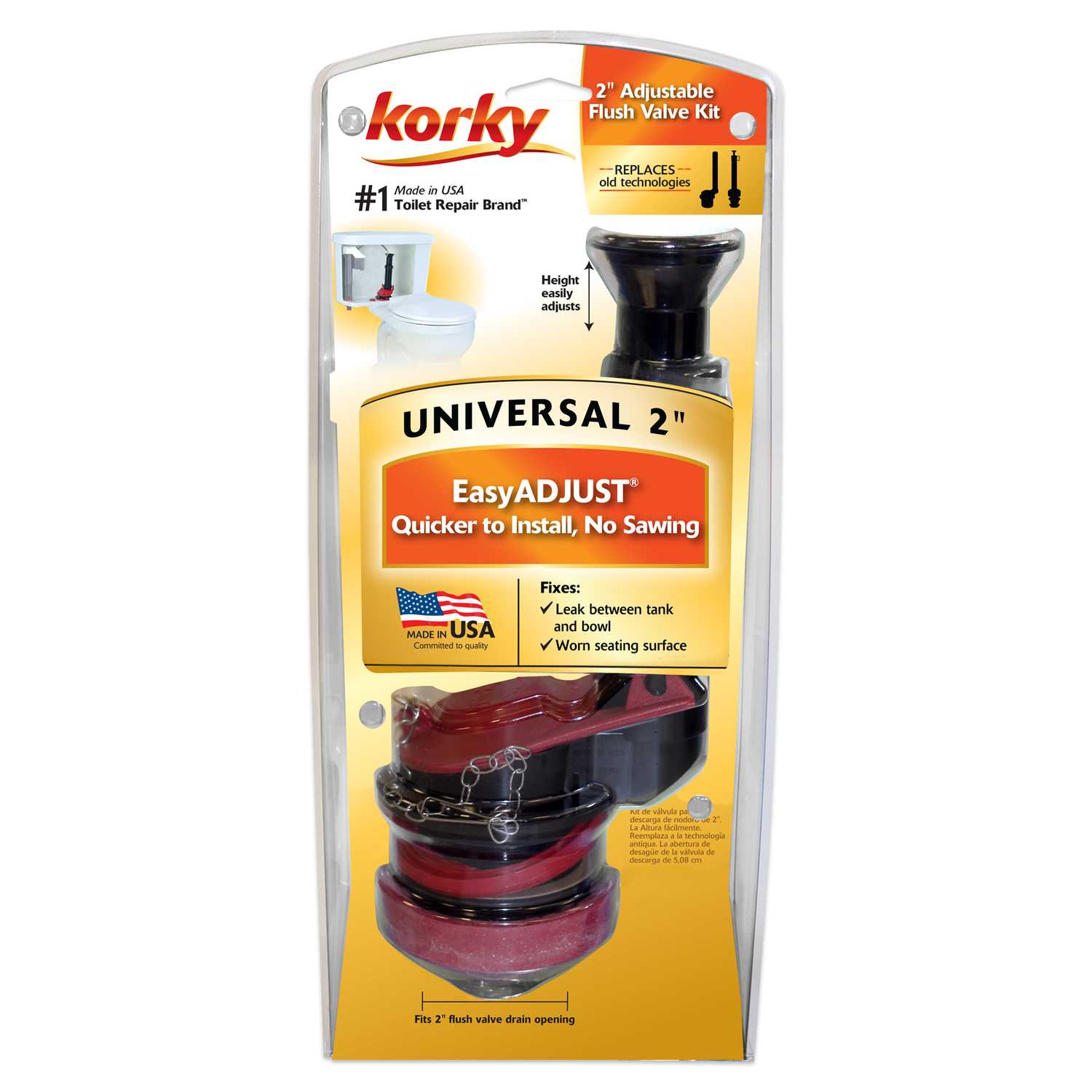 Korky Adjustable 2 inch Flush Valve Kit - Ace Hardware