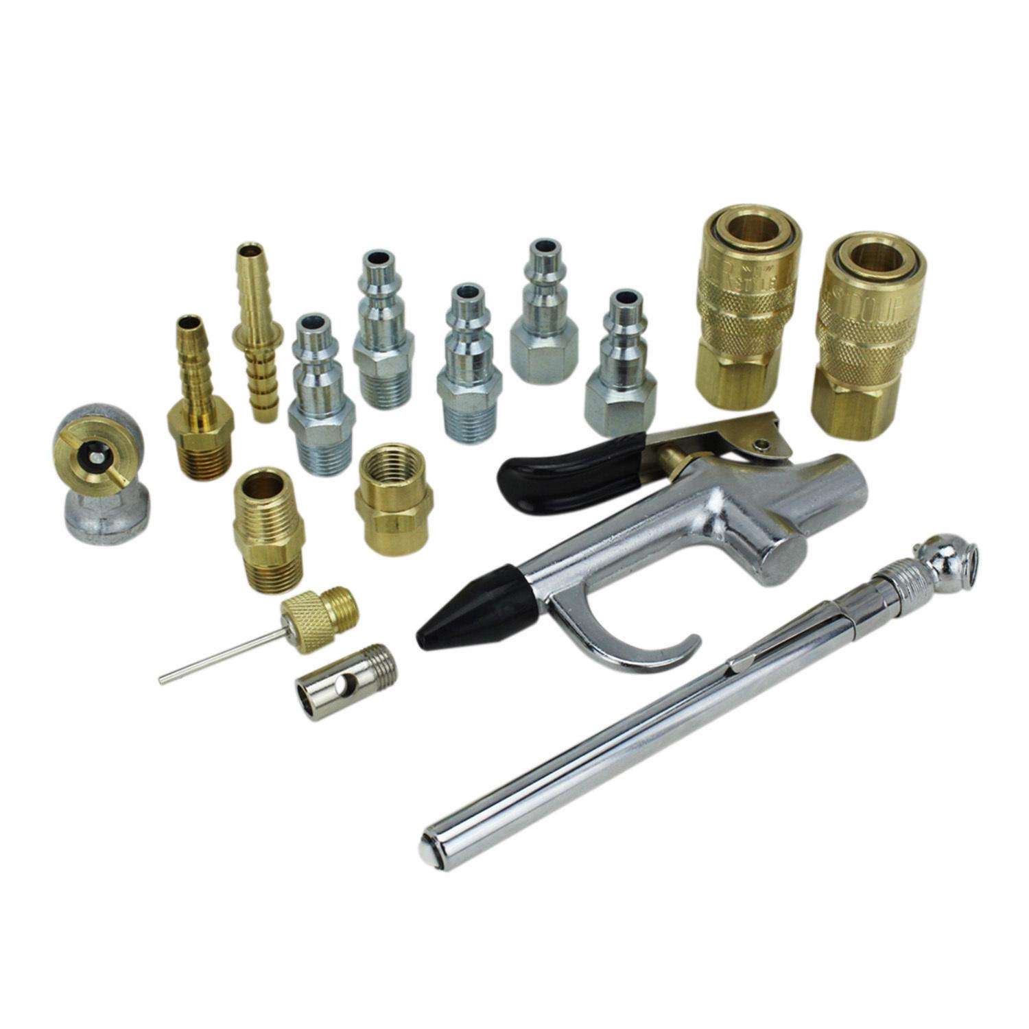 Milton Brass/Steel Compressor Accessory Kit 1/4 in. 16 pc Mfr# S-220 ...