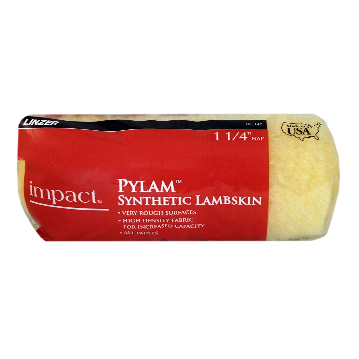 Linzer Impact Pylam Synthetic Lambskin 9 in. W X 1-1/4 in. Regular ...