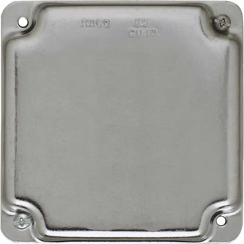 Raco Square Steel 2 gang Box Cover For Close an Outlet Box or Mount a ...