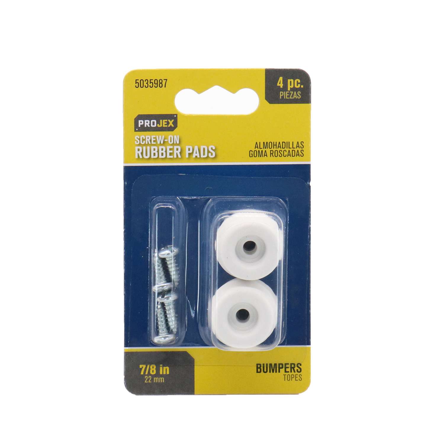 Projex Rubber Bumper Pad Off-White Round 7/8 in. W 4 pk - Ace Hardware