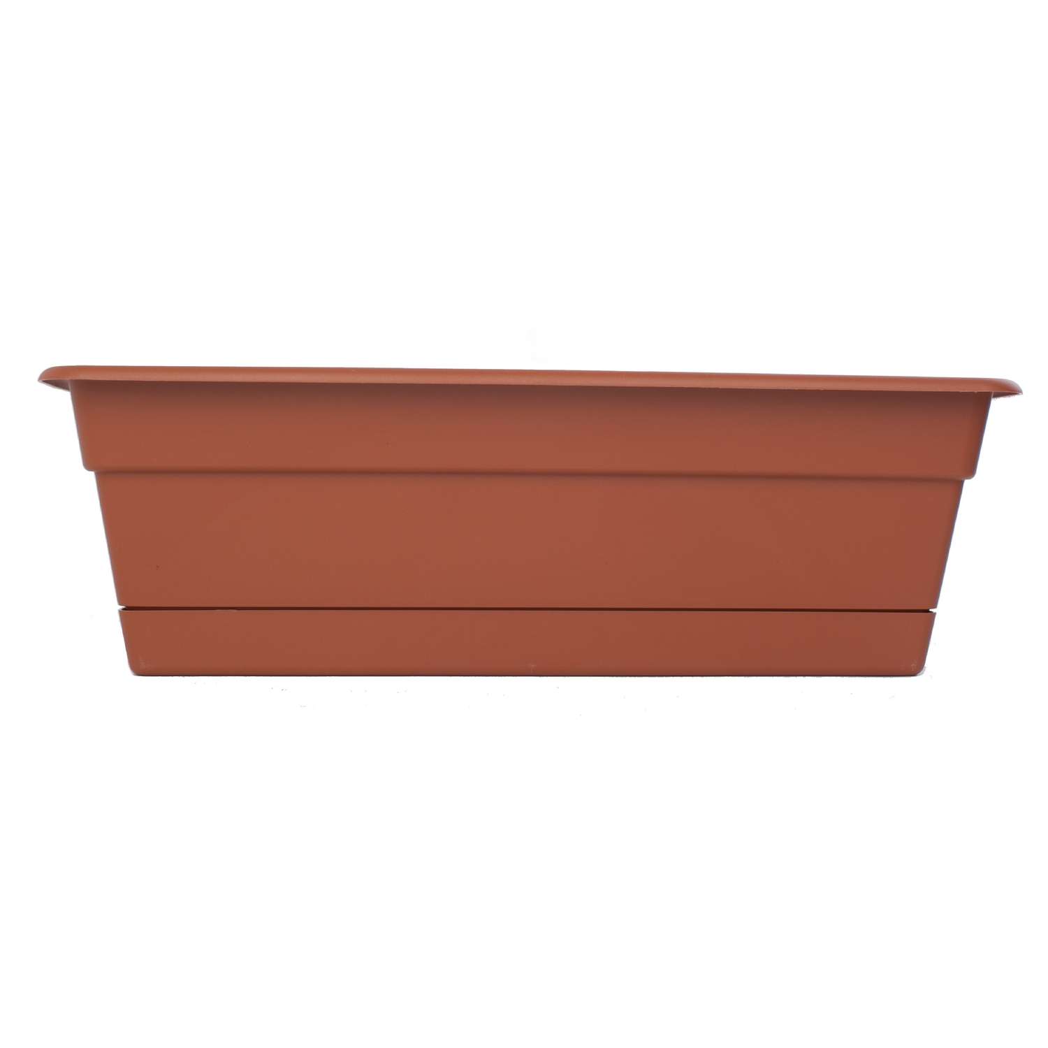 Bloem 5.75 in. H X 30 in. W X 7.5 in. D Plastic Window Box Terracotta ...