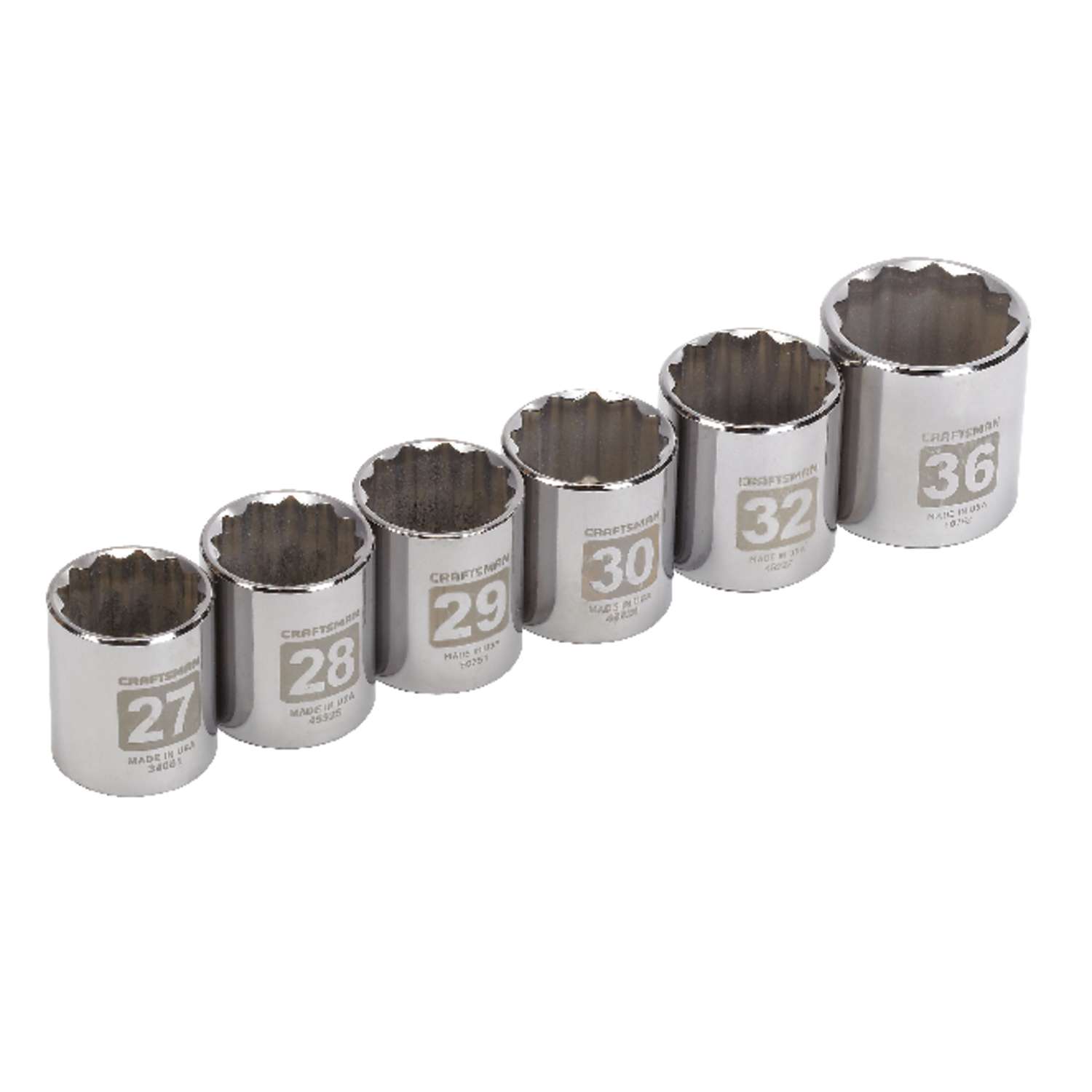 Craftsman 1/2 in. drive Metric 12 Point Socket Set 6 pc - Ace Hardware
