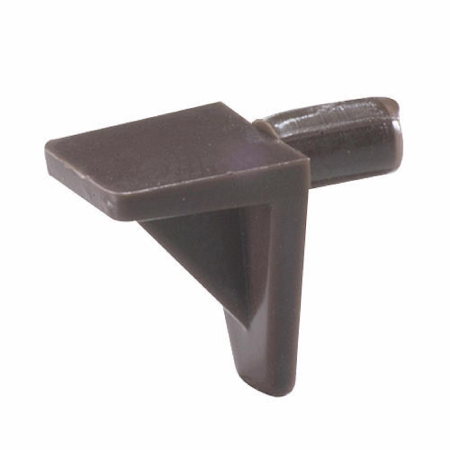 Onward 0.6 in. H X 0.39 in. W X .39 in. D Brown Plastic Shelf Clips ...