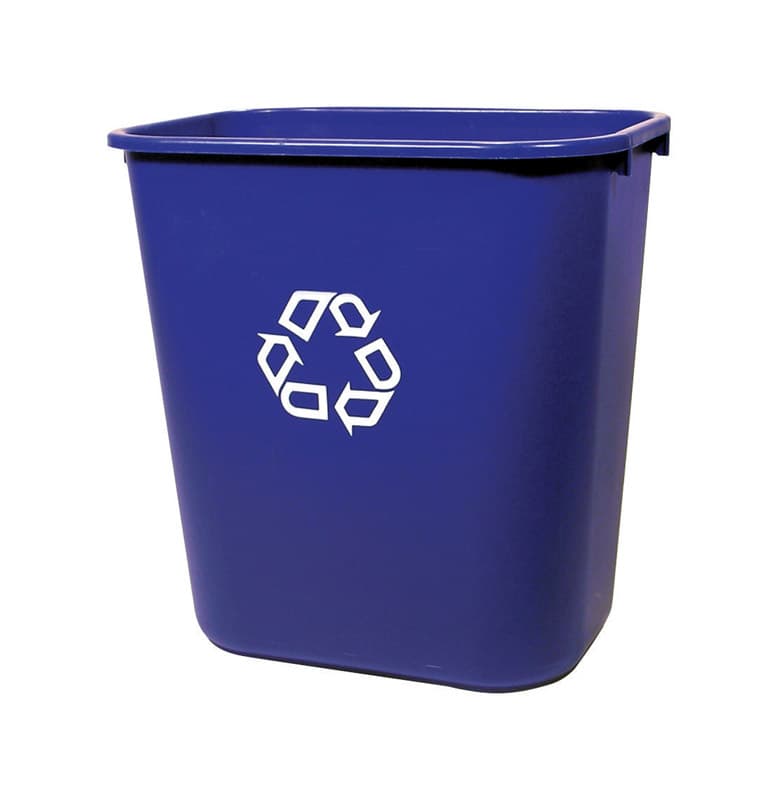 Rubbermaid 28 qt Blue Plastic Recycling Bin Mfr# 295673 BLUE - Ace Hardware