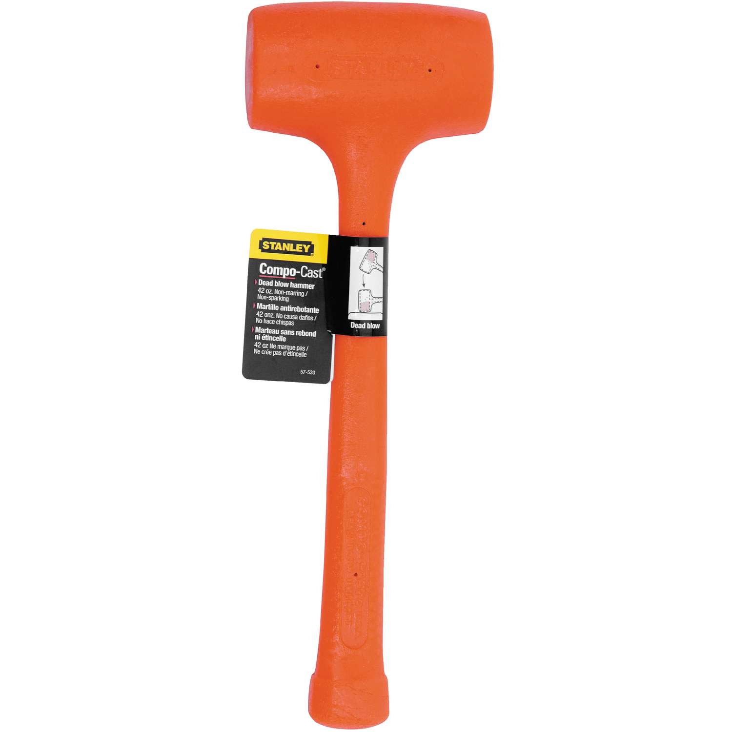 Stanley Compo-Cast 42 oz Soft Face Hammer Steel Head Composite Handle ...