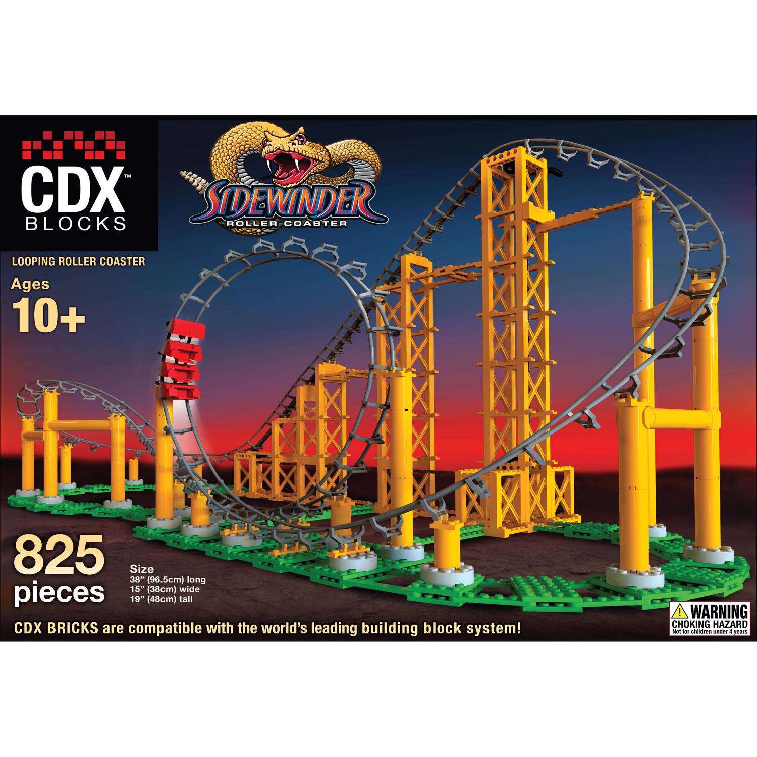 Coaster Dynamix CDX Blocks Sidewinder Roller Coaster Metal/Plastic ...