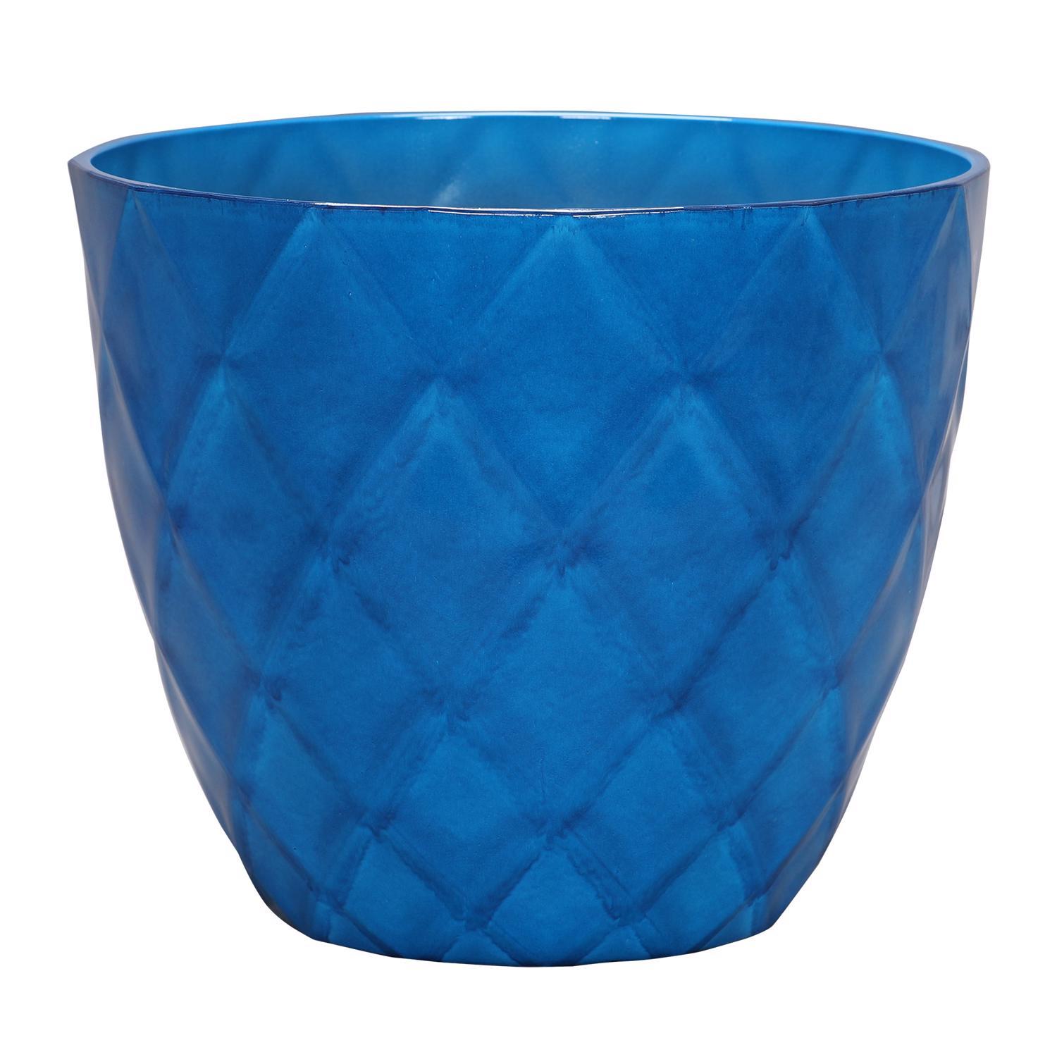 L&G Solutions 13.5 in. H X 16 in. D Polyresin Diamond Planter Blue - Ace Hardware