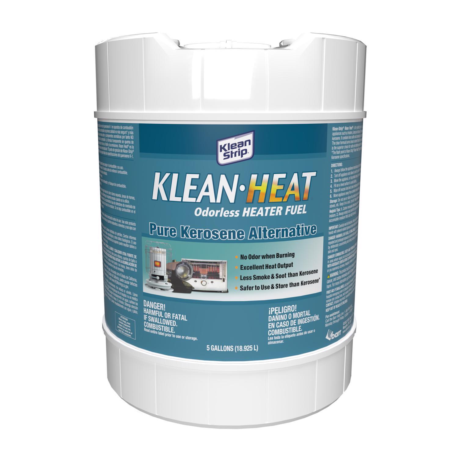 Klean Strip Klean-Heat Petroleum Hydrocarbons Clean Burning Fuel 5 gal ...