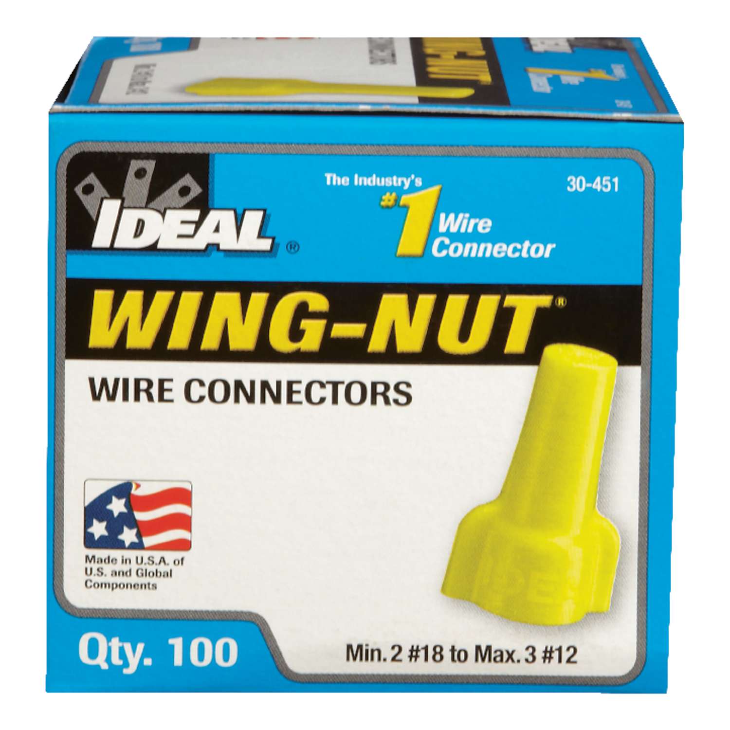 Ideal Wing-Nut Insulated Wire Connector Yellow 100 pk - Ace Hardware