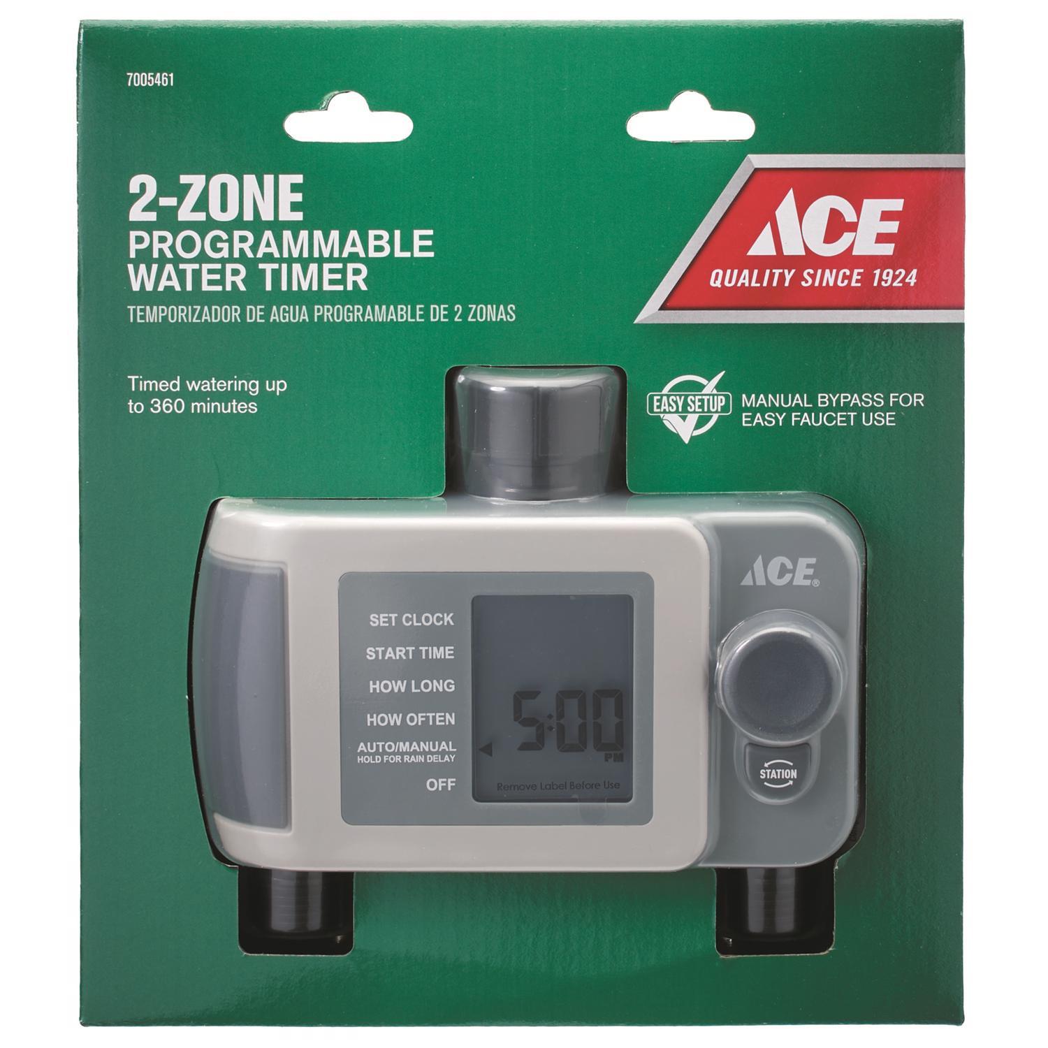 Ace HydroLogic Programmable 2 Zone Digital Water Timer Mfr# 28245 - Ace ...