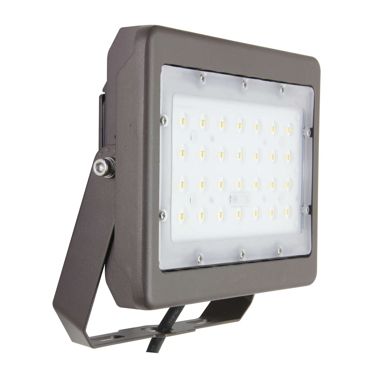 MaxLite Dusk to Dawn Hardwired LED Bronze Slim Flood Light - Ace Hardware