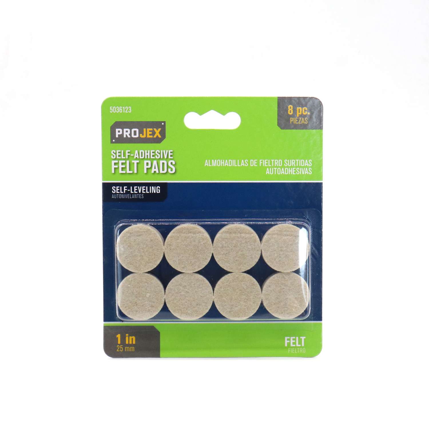 Projex Felt Self Adhesive Protective Pad White Round 1 in. W 8 pk - Ace ...