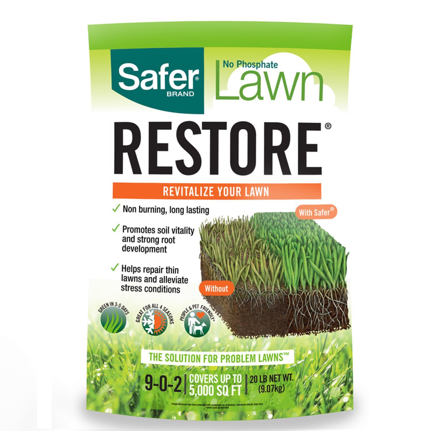 Safer Brand Lawn Restore All-Purpose Lawn Fertilizer For All Grasses ...