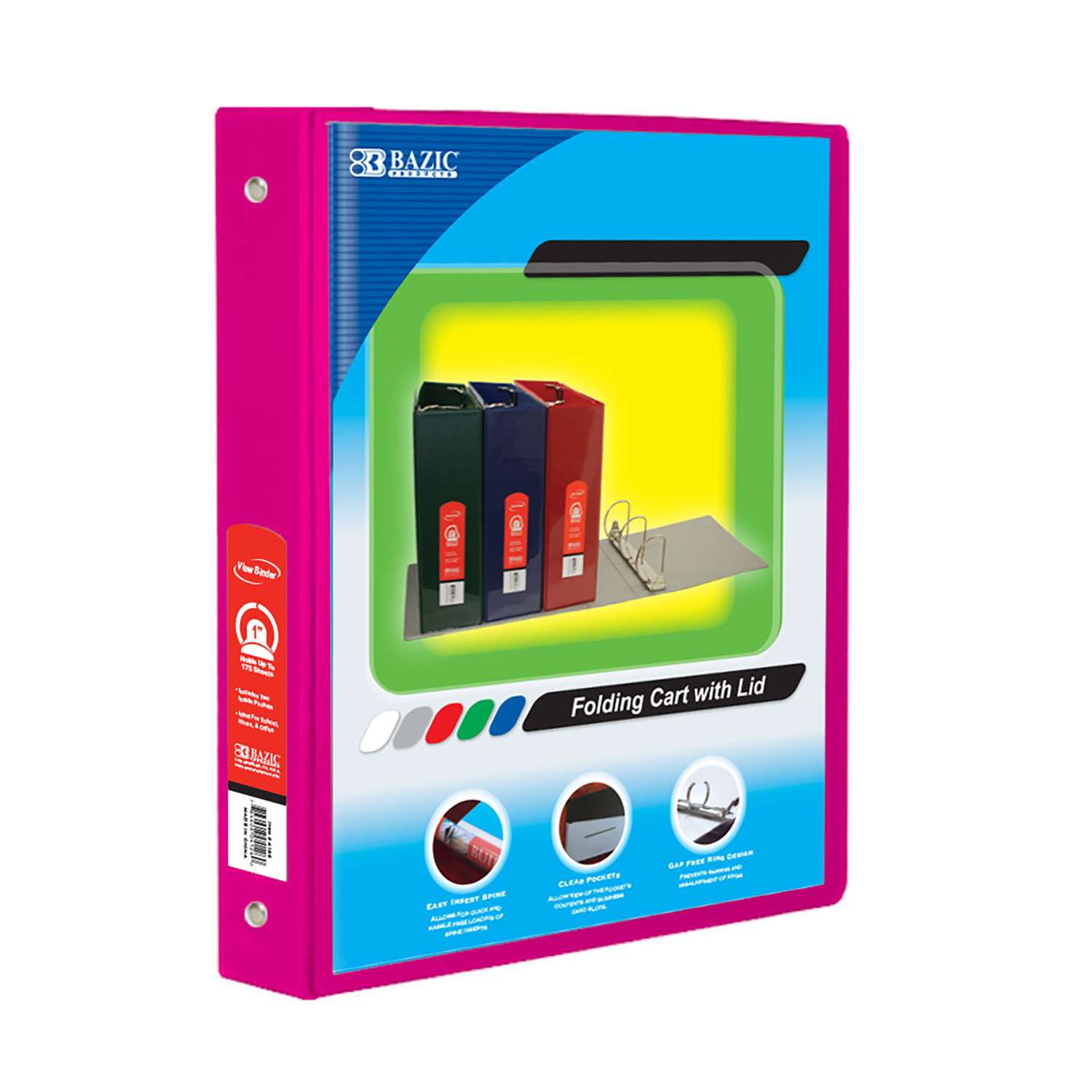 Bazic Products 1 in. W X 9.96 in. L 3-Ring View Binder - Ace Hardware