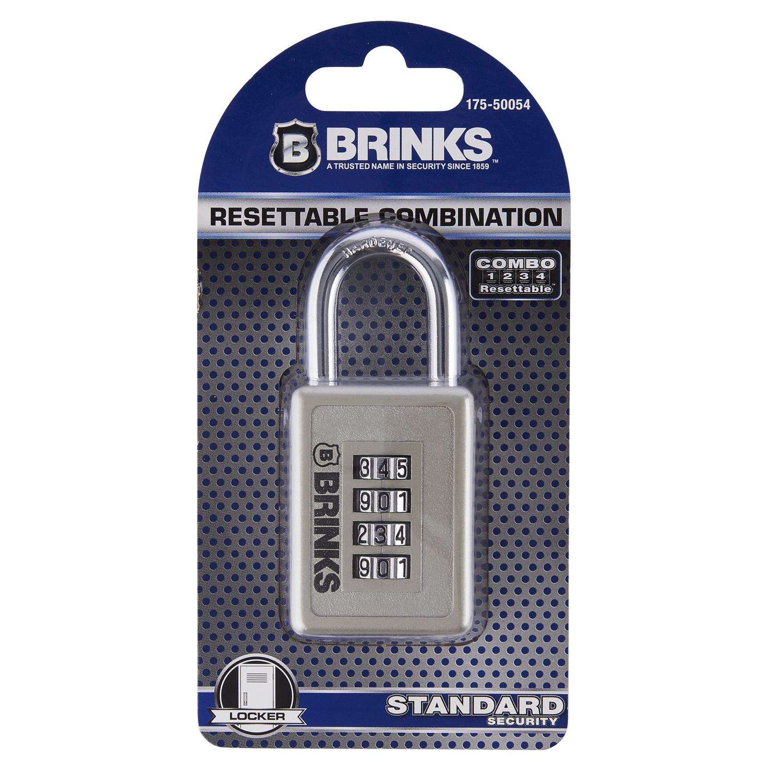 Brinks 3.25 in. W X 1.574 in. L Die-Cast Zinc 4-Dial Combination ...