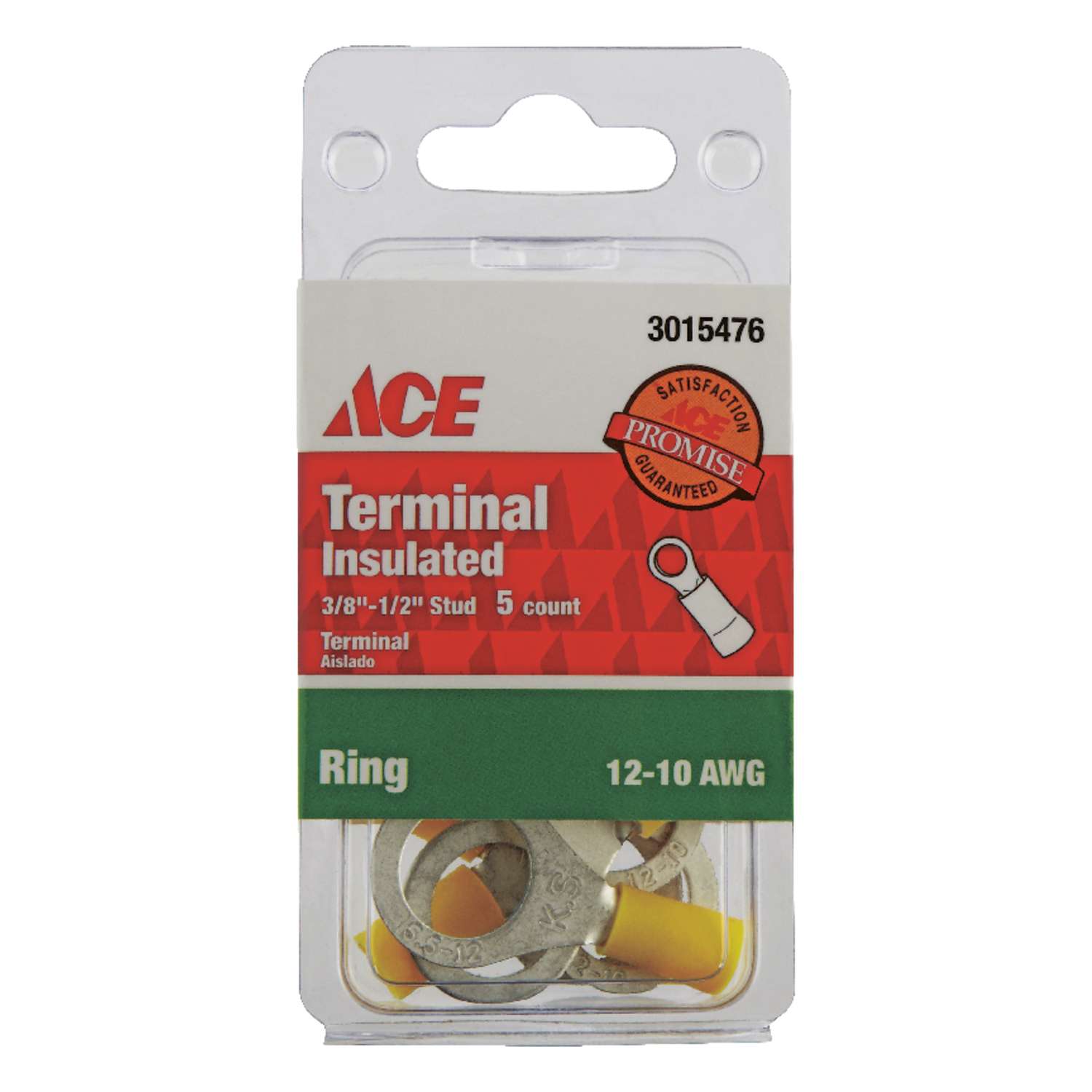 Ace Ring Terminal Yellow 5 pk - Ace Hardware