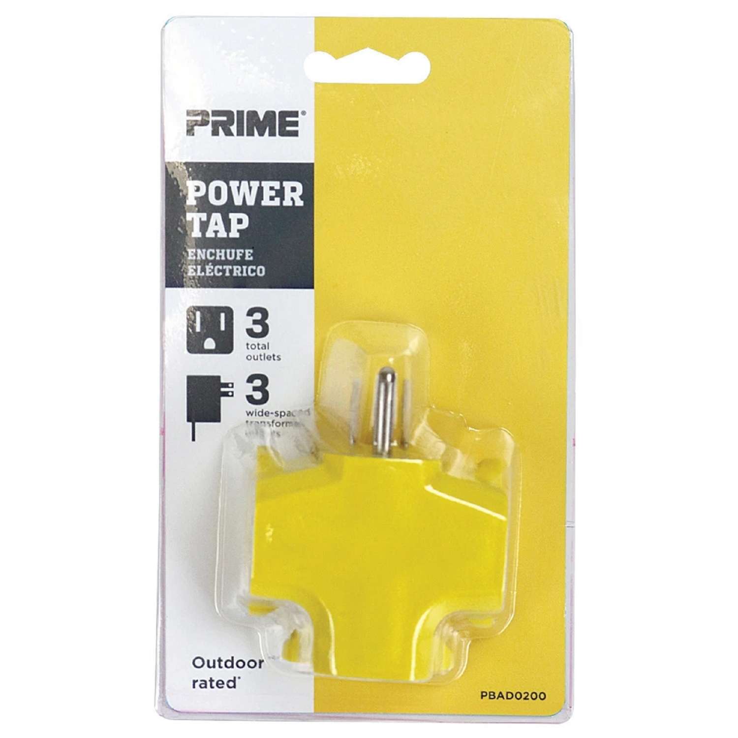 Prime Grounded 3 outlets Adapter 1 pk - Ace Hardware
