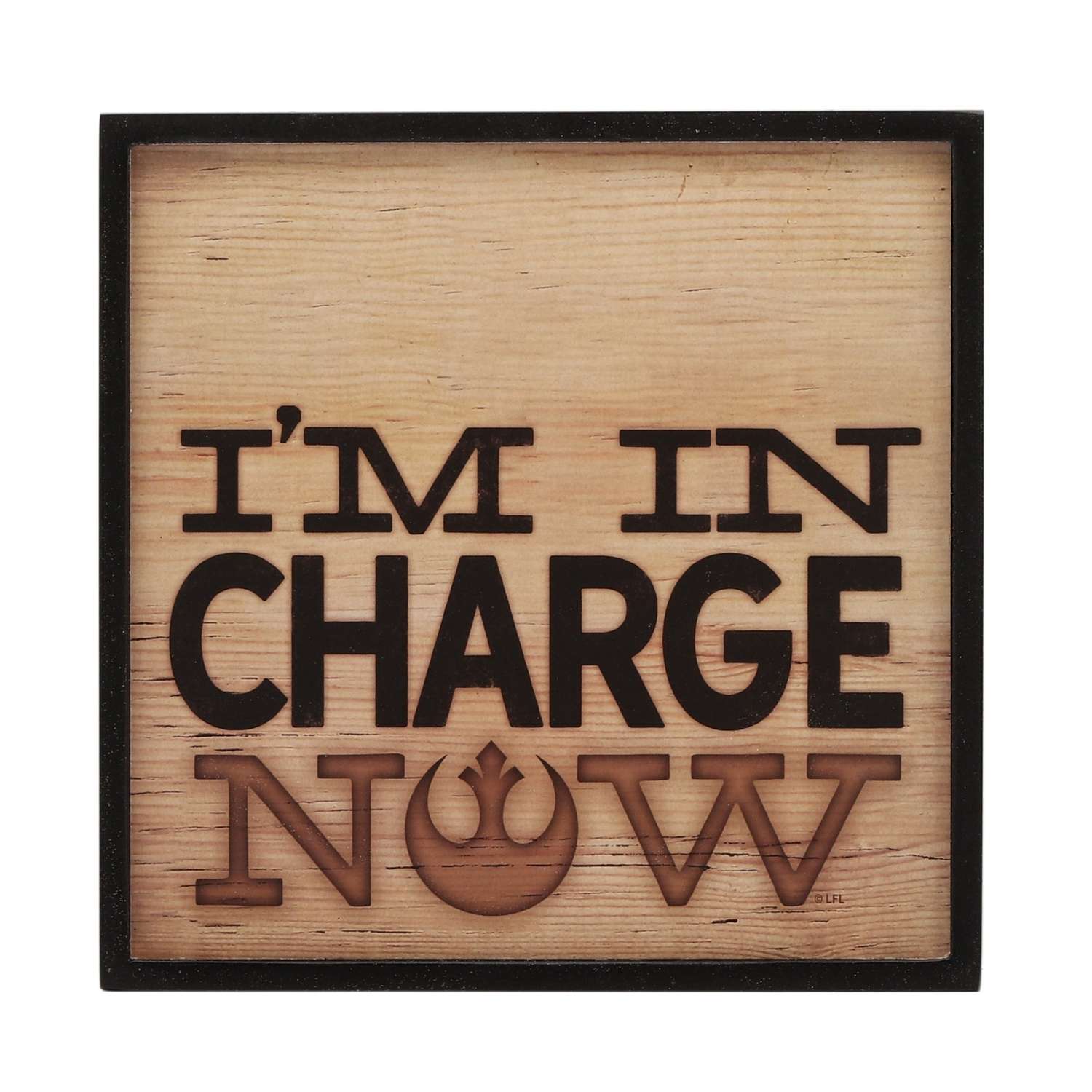 Open Road Brands Star Wars I'm In Charge Now Framed Wall Art MDF Wood 1 ...