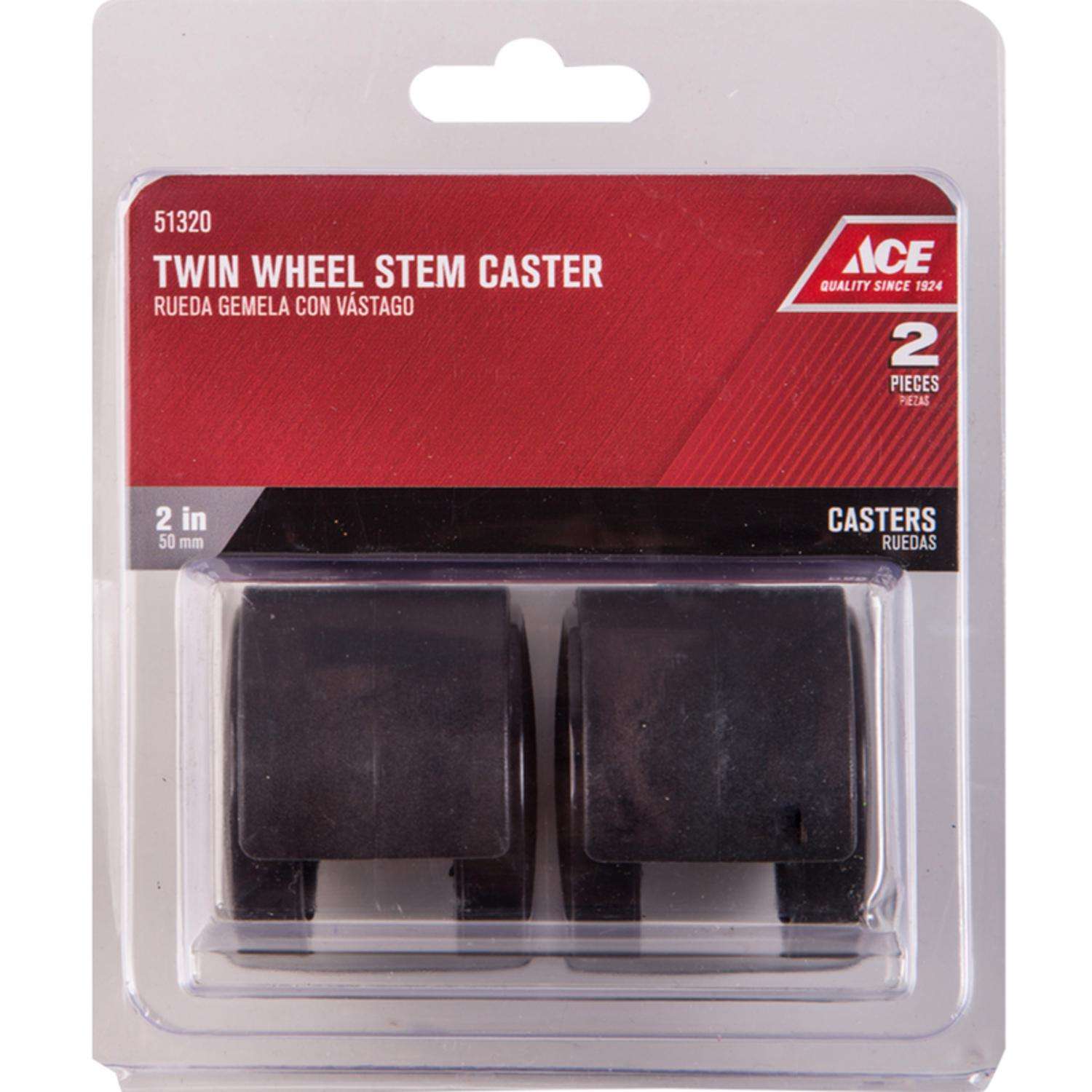 Ace 2 in. D Swivel Nylon Twin Caster 75 lb 2 pk - Ace Hardware