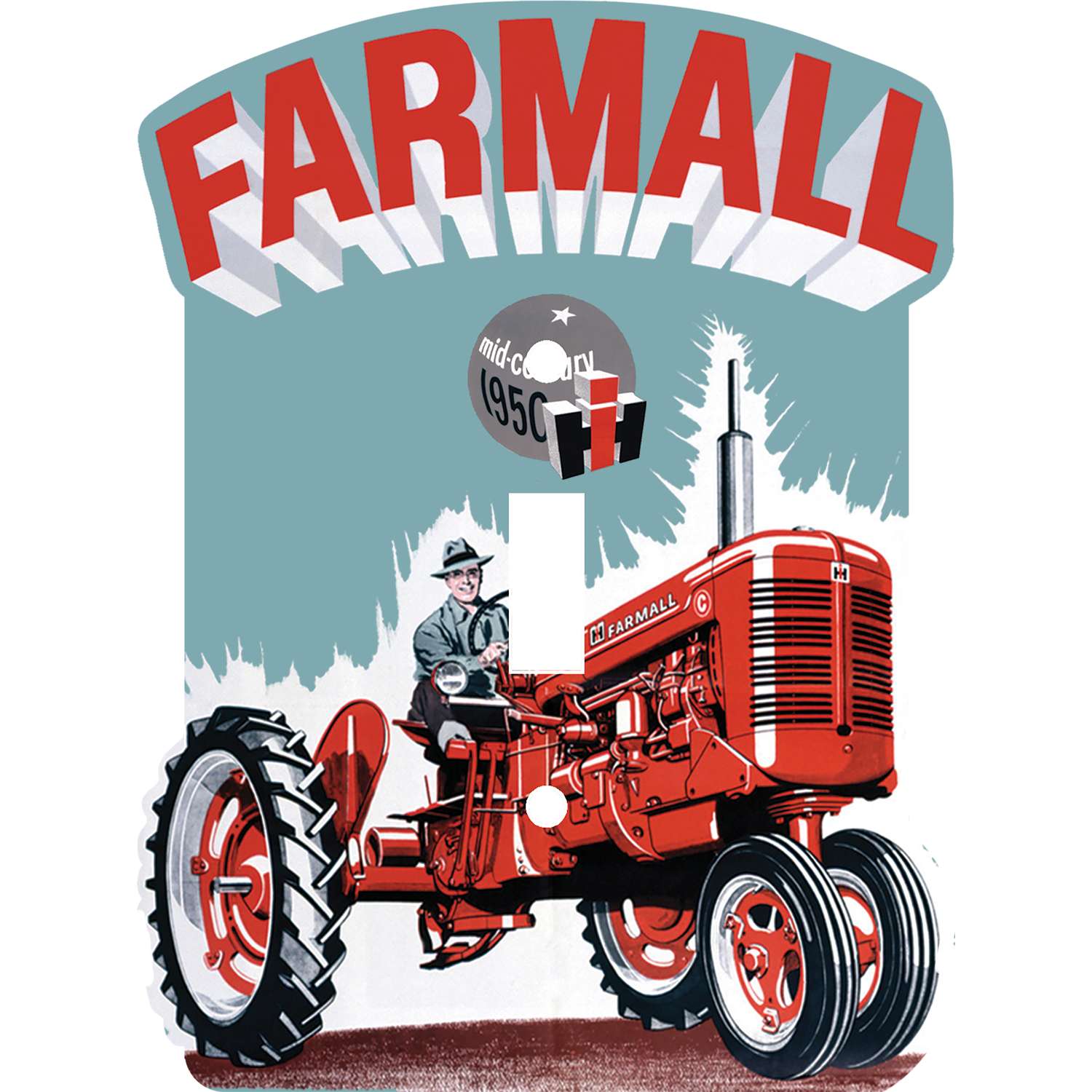 Open Road Brands Farmall Multicolored 1 gang Metal Toggle Wall Plate 1 ...