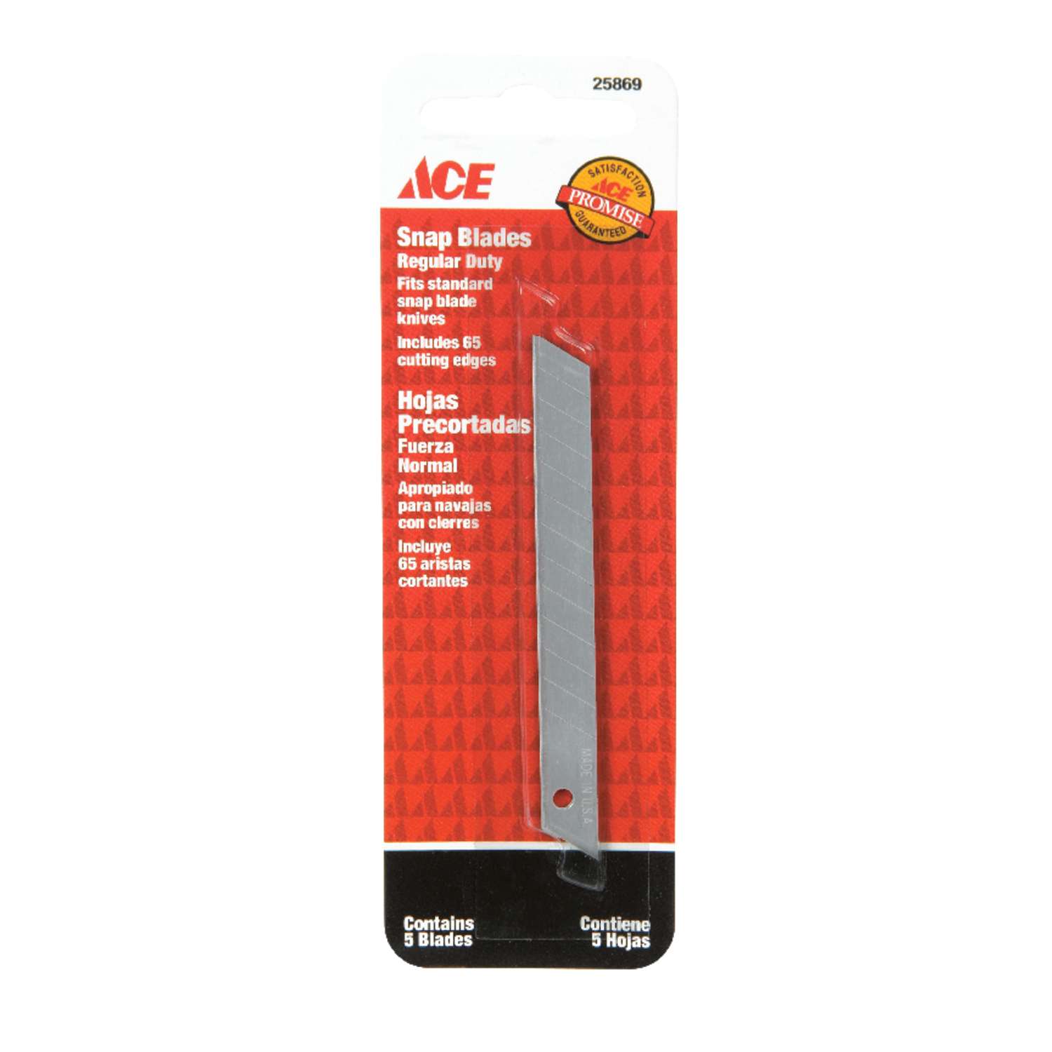 Ace Carbon Steel Regular Duty Replacement Snap Blades 5 pk - Ace Hardware