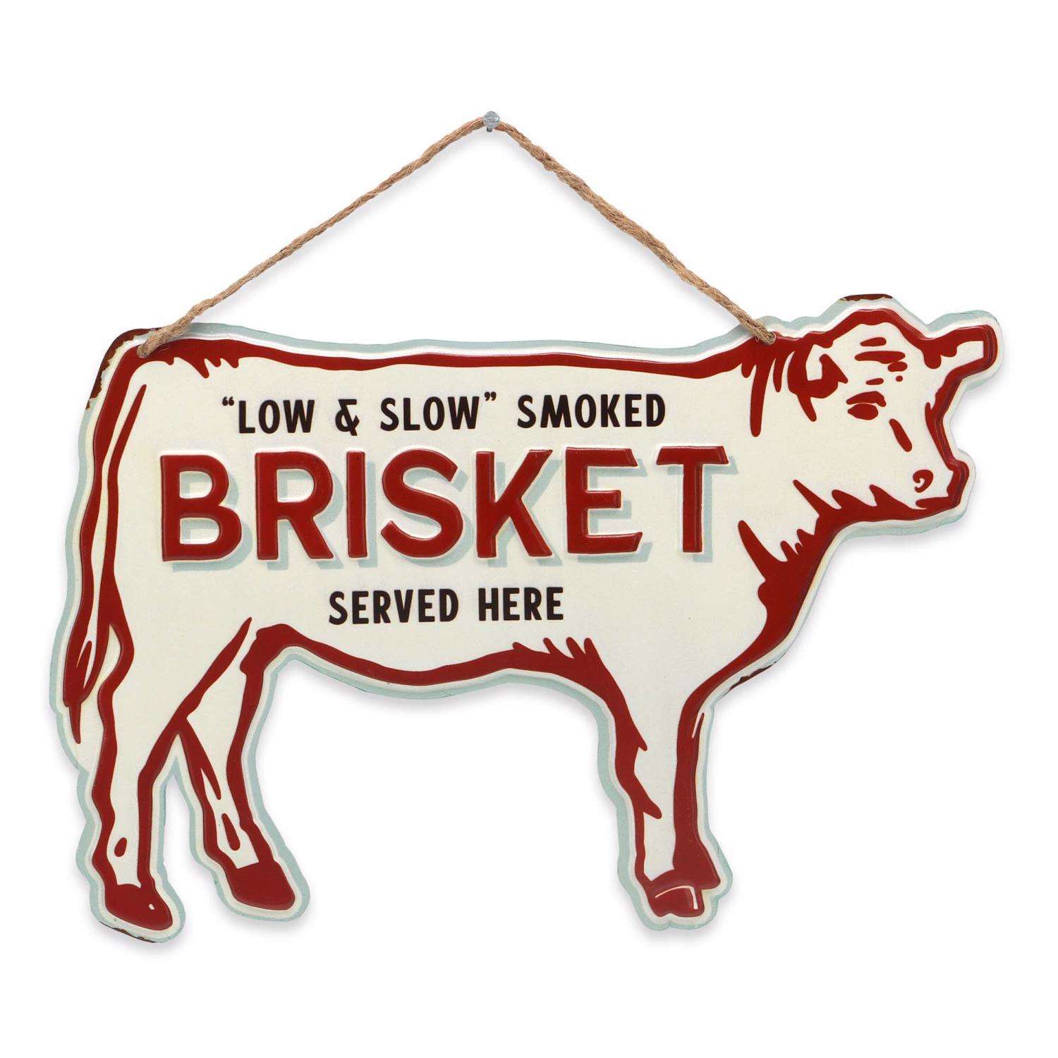 Open Road Brands Brisket Served Here Cow Hanging Sign Metal 1 pk - Ace ...