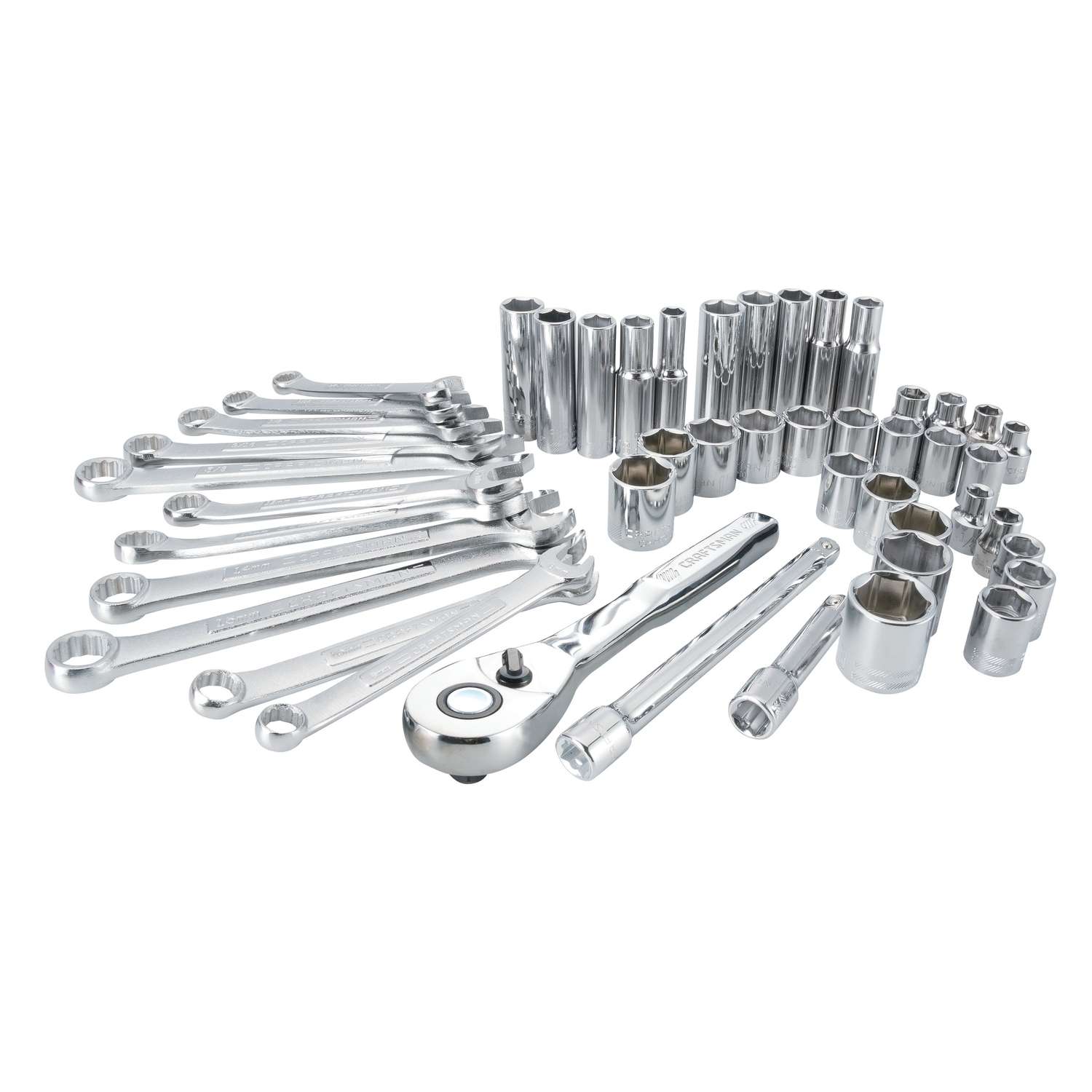 Craftsman 3/8 in. drive Metric and SAE 6 Point Mobile Mechanic's Tool ...