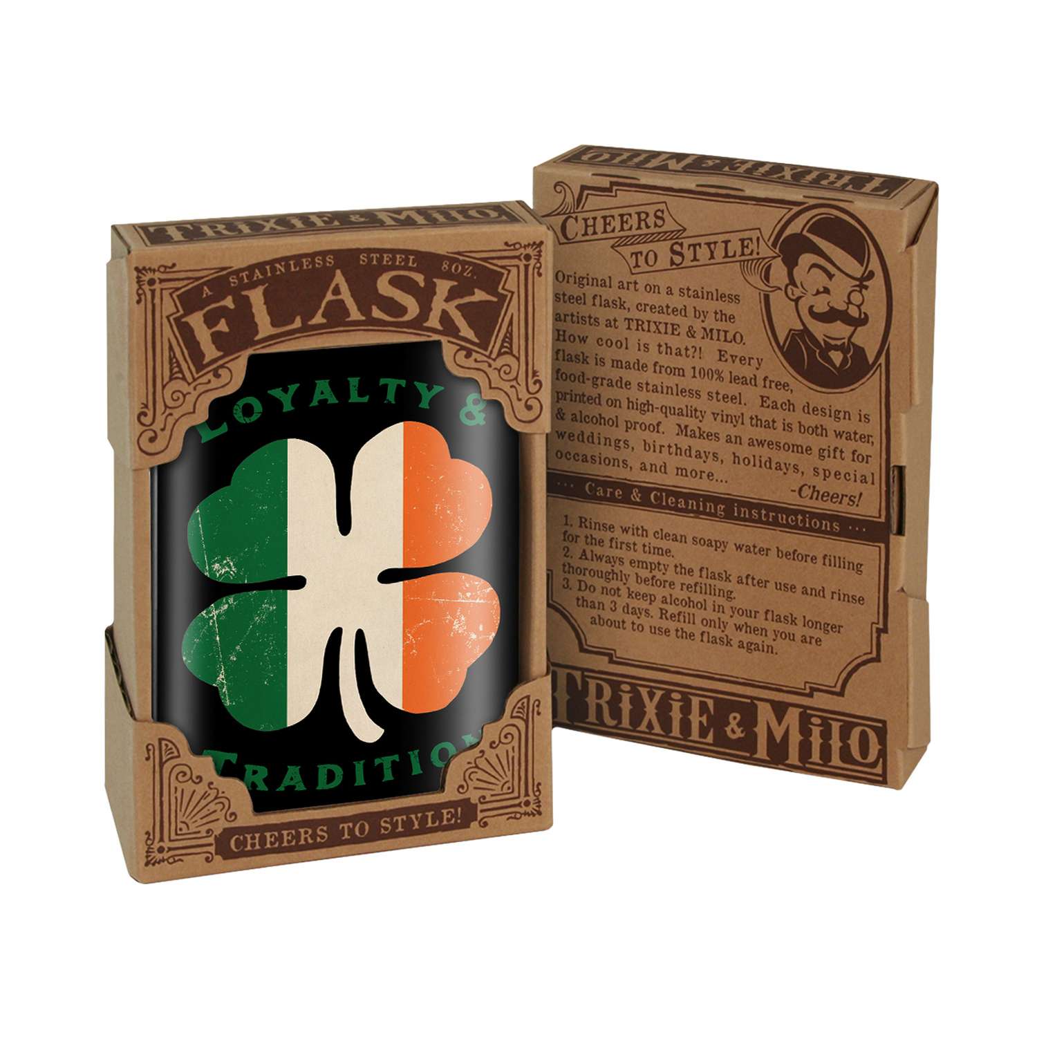 Trixie & Milo 8 oz Multicolored Stainless Steel Flask - Ace Hardware