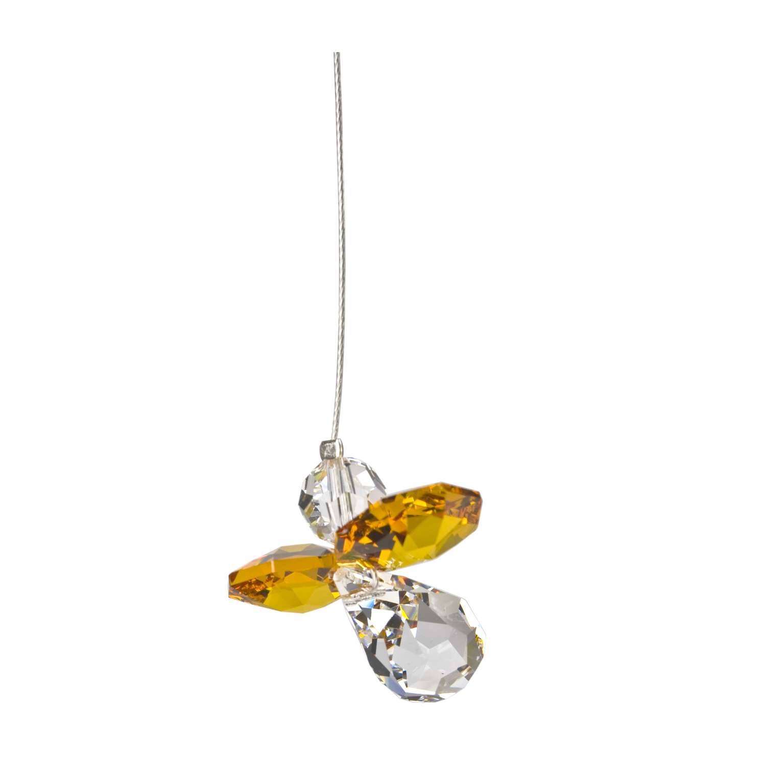 Woodstock Chimes Crystal Guardian Angel Yellow Crystal 1 in. Wind Chime ...