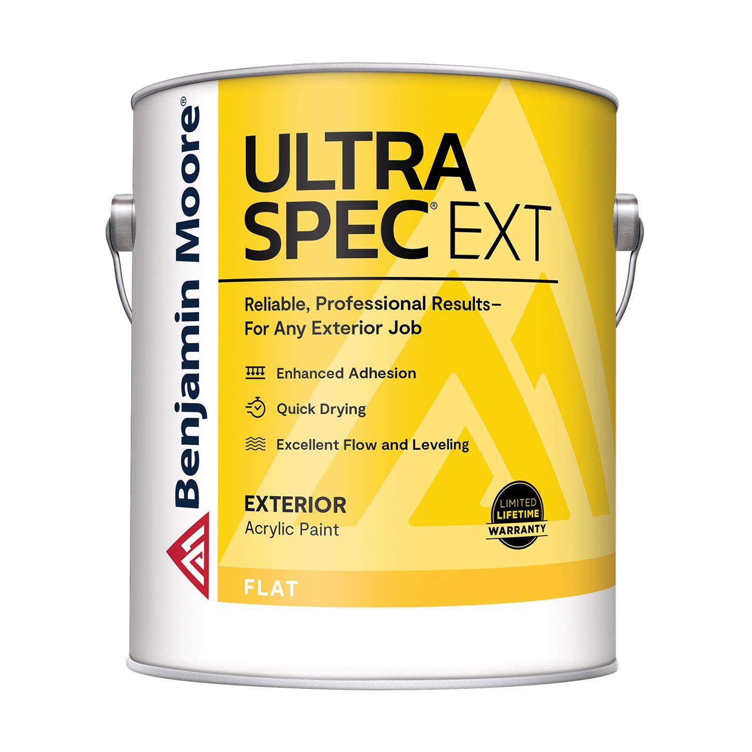 Benjamin Moore Ultra Spec Flat White House & Trim Paint Exterior 1 gal ...
