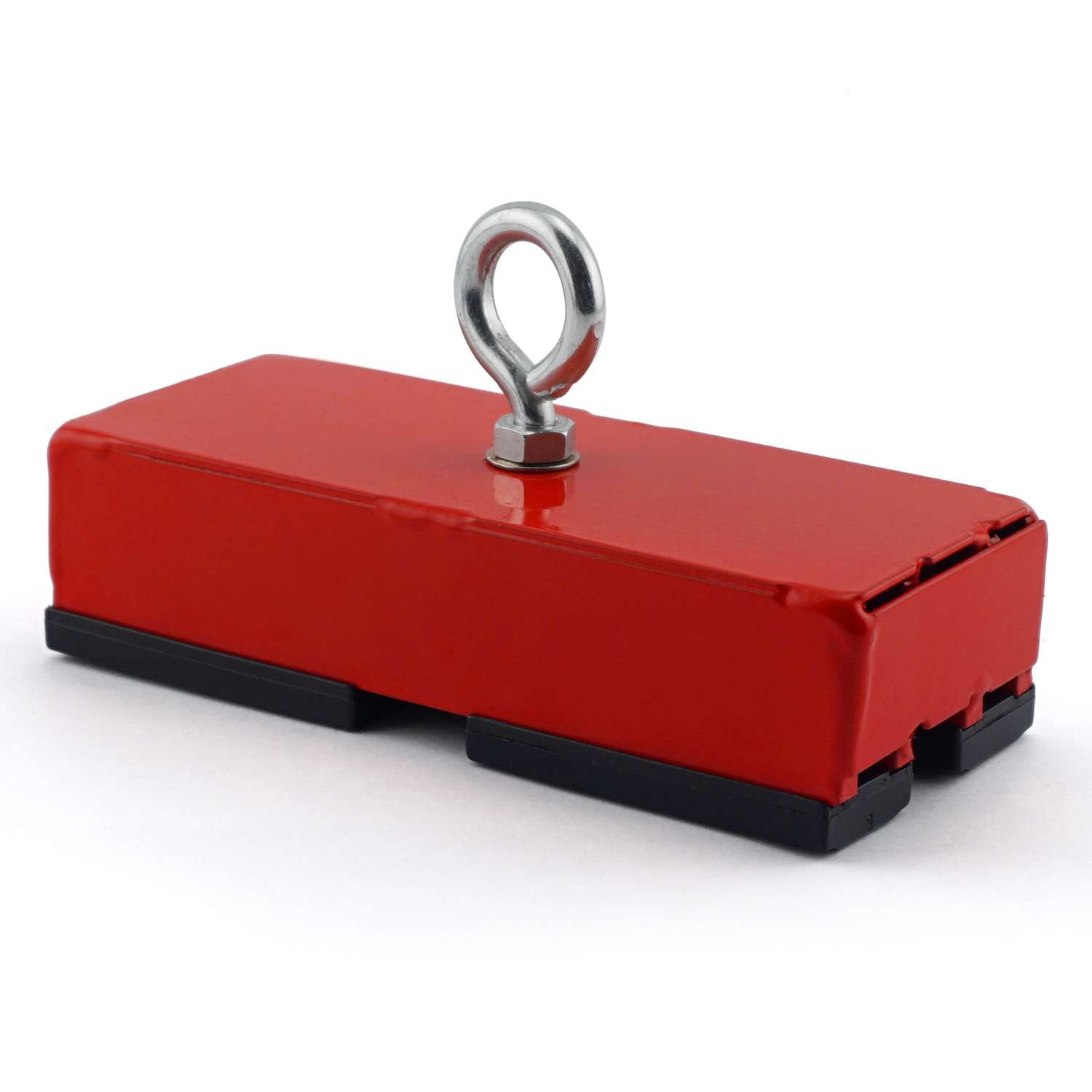 Magnet Source 5 in. L X 2 in. W Red Retrieving Magnet 150 lb. pull 1 pc ...