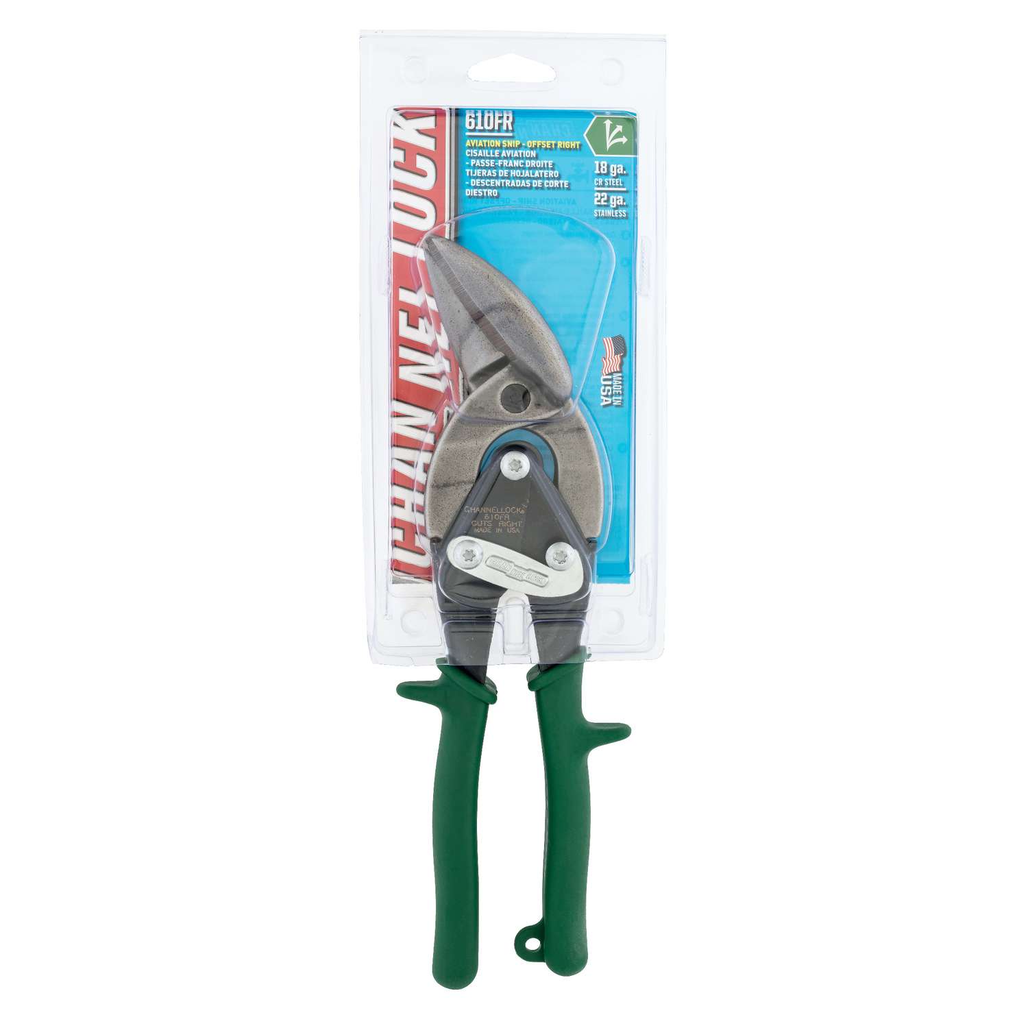 Channellock 10 in. Steel Right Aviation Snips 22 Ga. 1 pk Mfr# 610FR ...