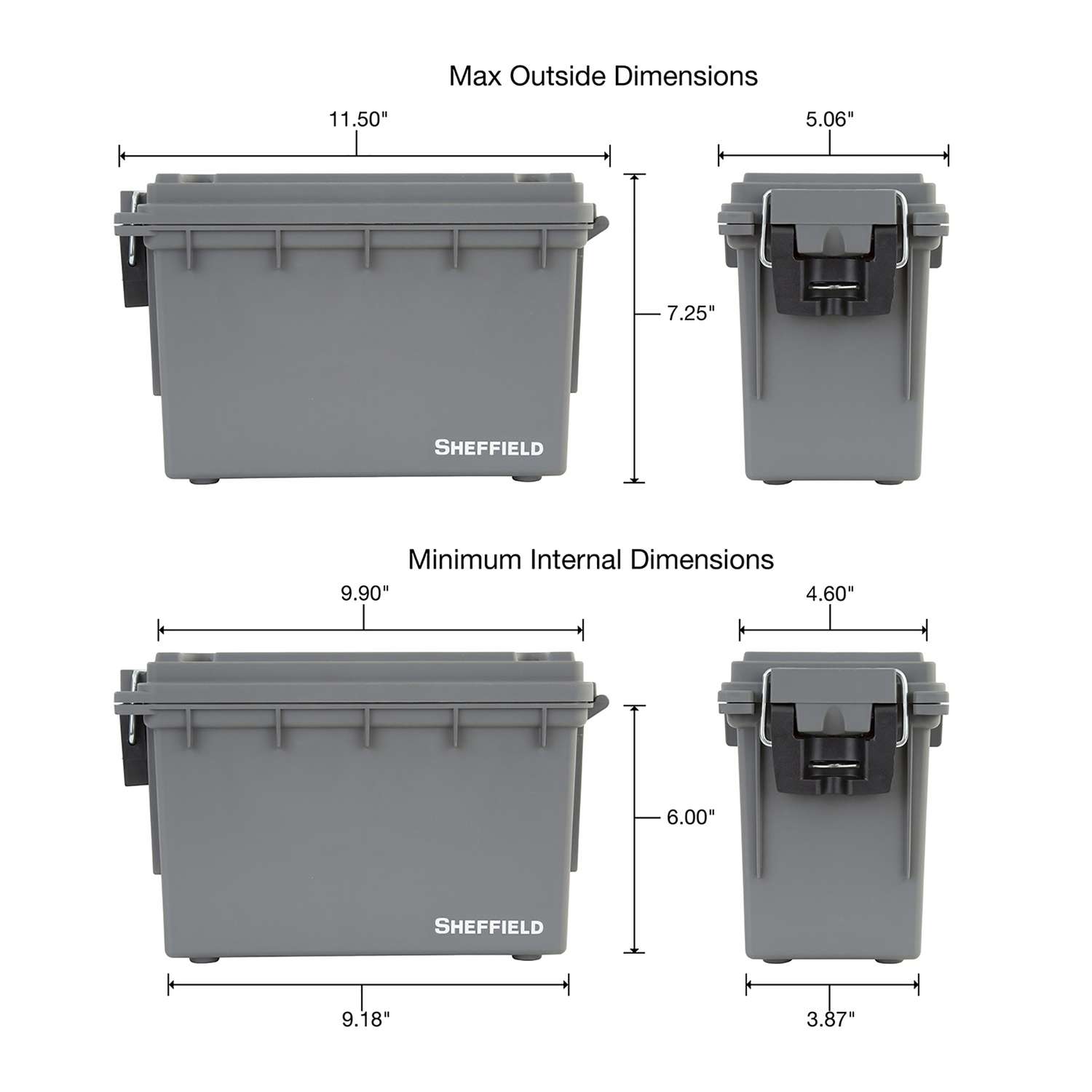 Sheffield 11.5 in. Field Box Gray - Ace Hardware