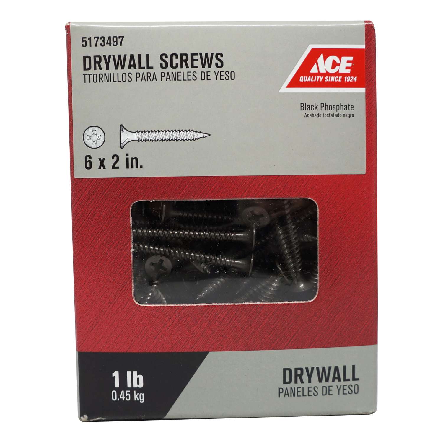 Ace No. 6 wire X 2 in. L Phillips Drywall Screws 1 lb 189 pk - Ace Hardware