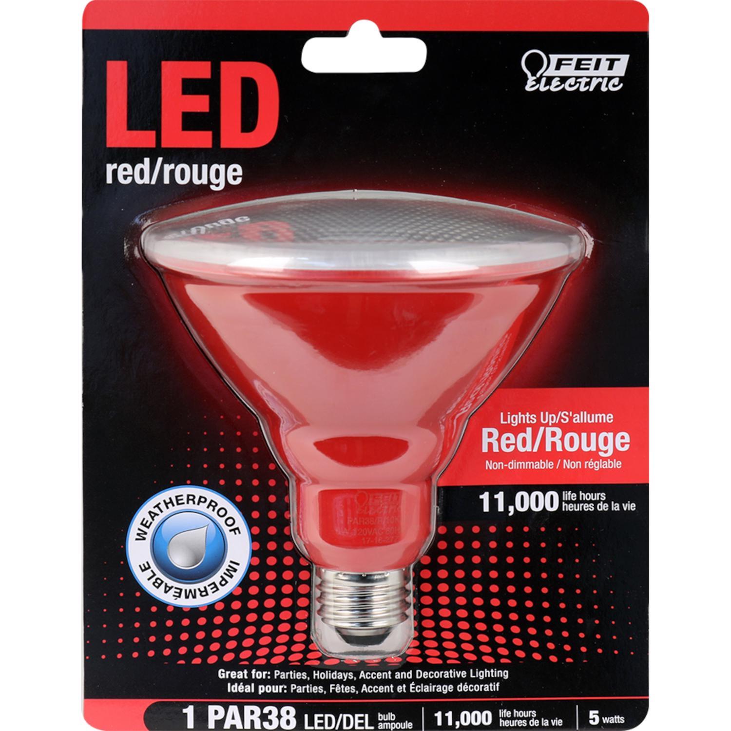 Feit PAR38 E26 (Medium) LED Bulb Red 120 Watt Equivalence 1 pk - Ace ...