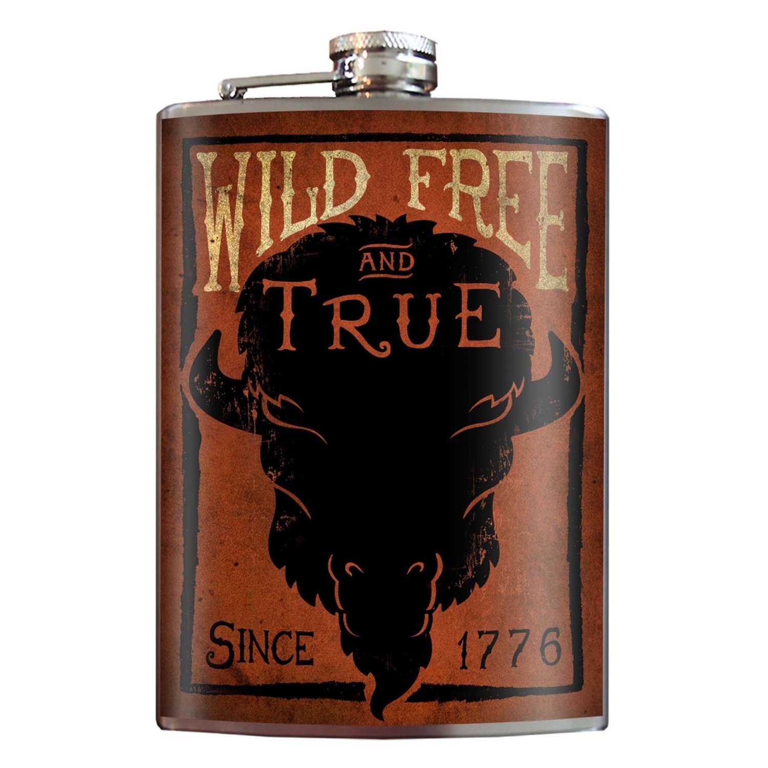 Trixie & Milo Wild Free & True 8 oz Multicolored Stainless Steel Flask ...