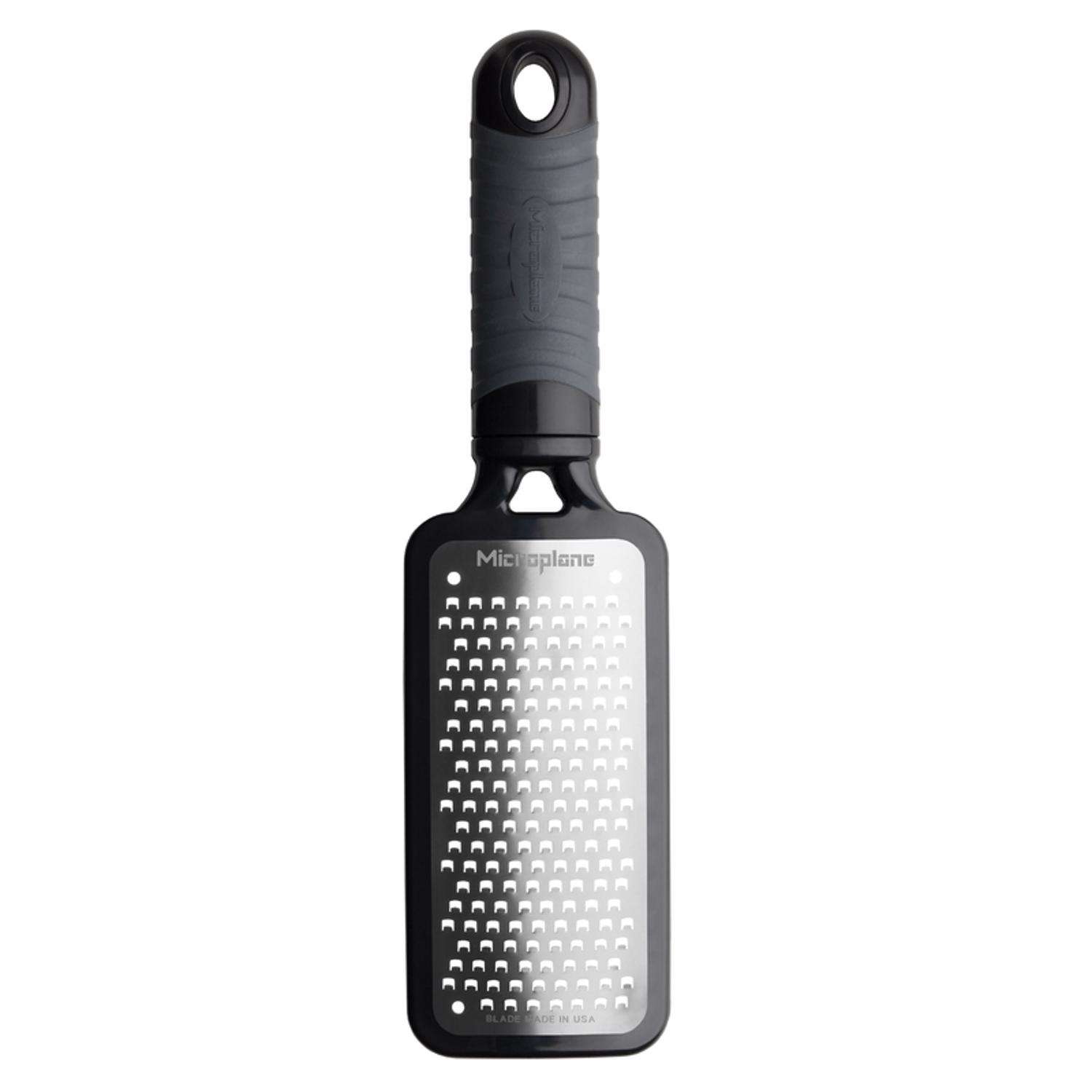 Microplane Silver/Black Plastic/Stainless Steel Coarse Cheese Grater ...