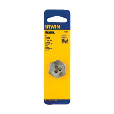 Irwin Hanson High Carbon Steel SAE Hexagon Die 8-32NC 1 pc - Ace Hardware