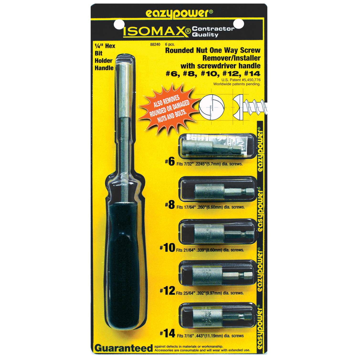 Eazypower Isomax Steel Screw Remover Set 2 in. 6 pc - Ace Hardware