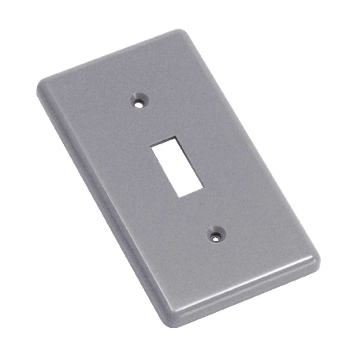 Carlon Rectangle Thermoplastic 1 gang Switch Cover For 1 Toggle Switch ...