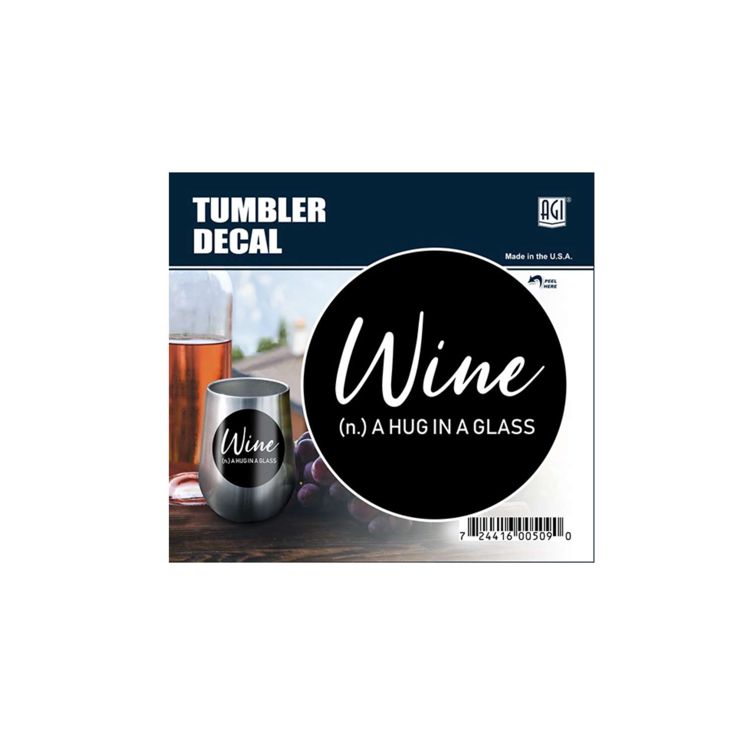 Advanced Graphics Wine a Hug in a Glass Tumbler Decal Vinyl 1 pk - Ace ...