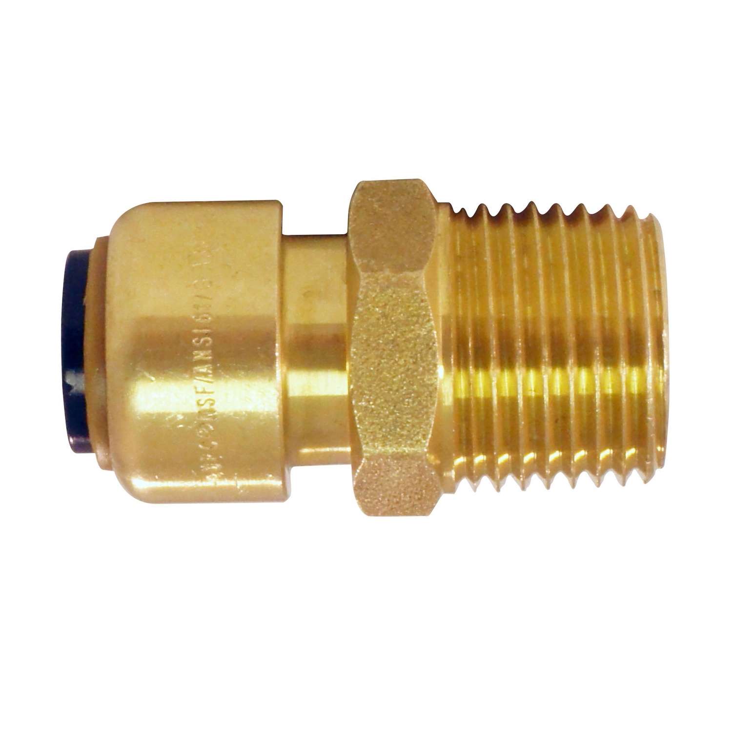 Apollo Tectite Push to Connect 3/8 in. PTC in to X 1/2 in. D MPT Brass ...