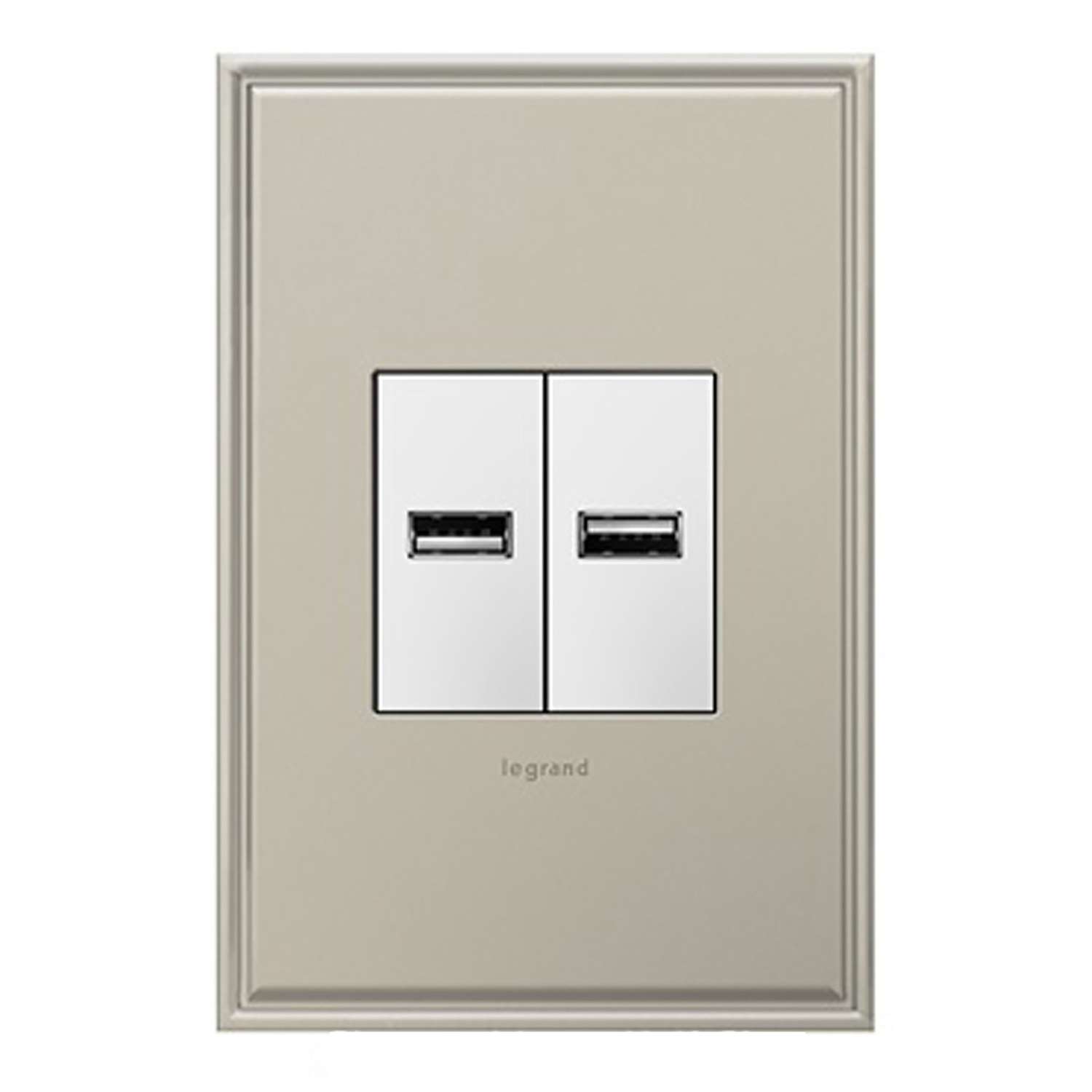 Legrand Adorne 2.1 amps 125 volt White USB Charging Ports 5-15R 1 pk ...