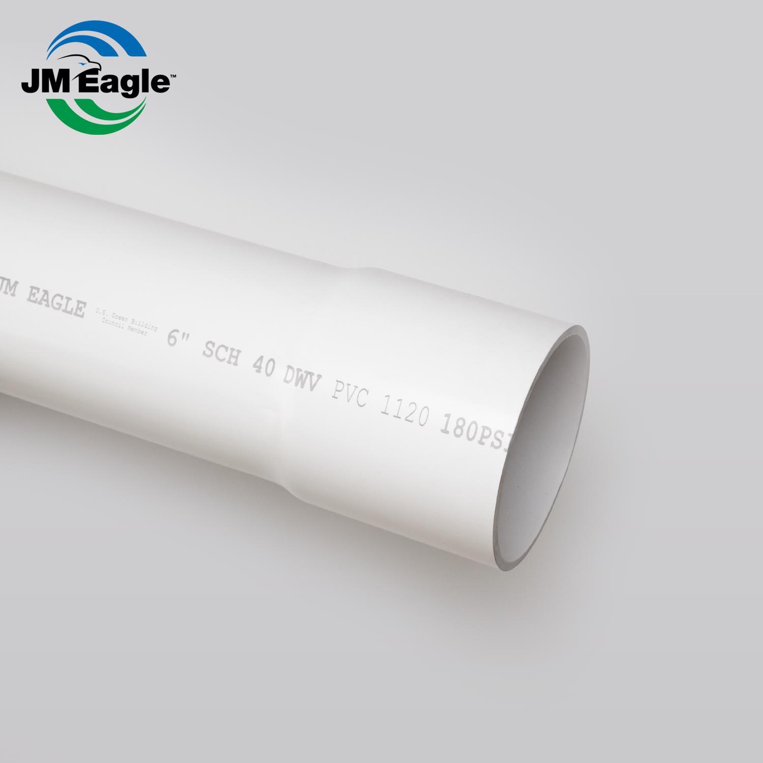 JM Eagle 6 in. D X 10 ft. L PVC Sewer and Drain Pipe - Ace Hardware