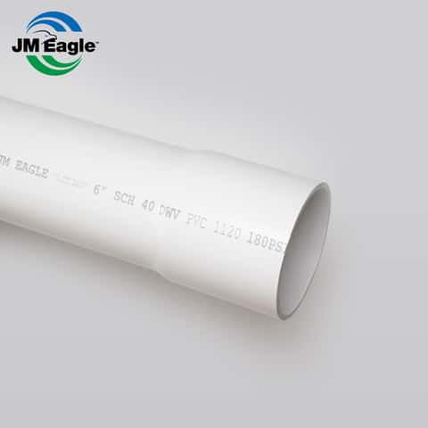 JM Eagle 6 in. D X 10 ft. L PVC Sewer and Drain Pipe - Ace Hardware