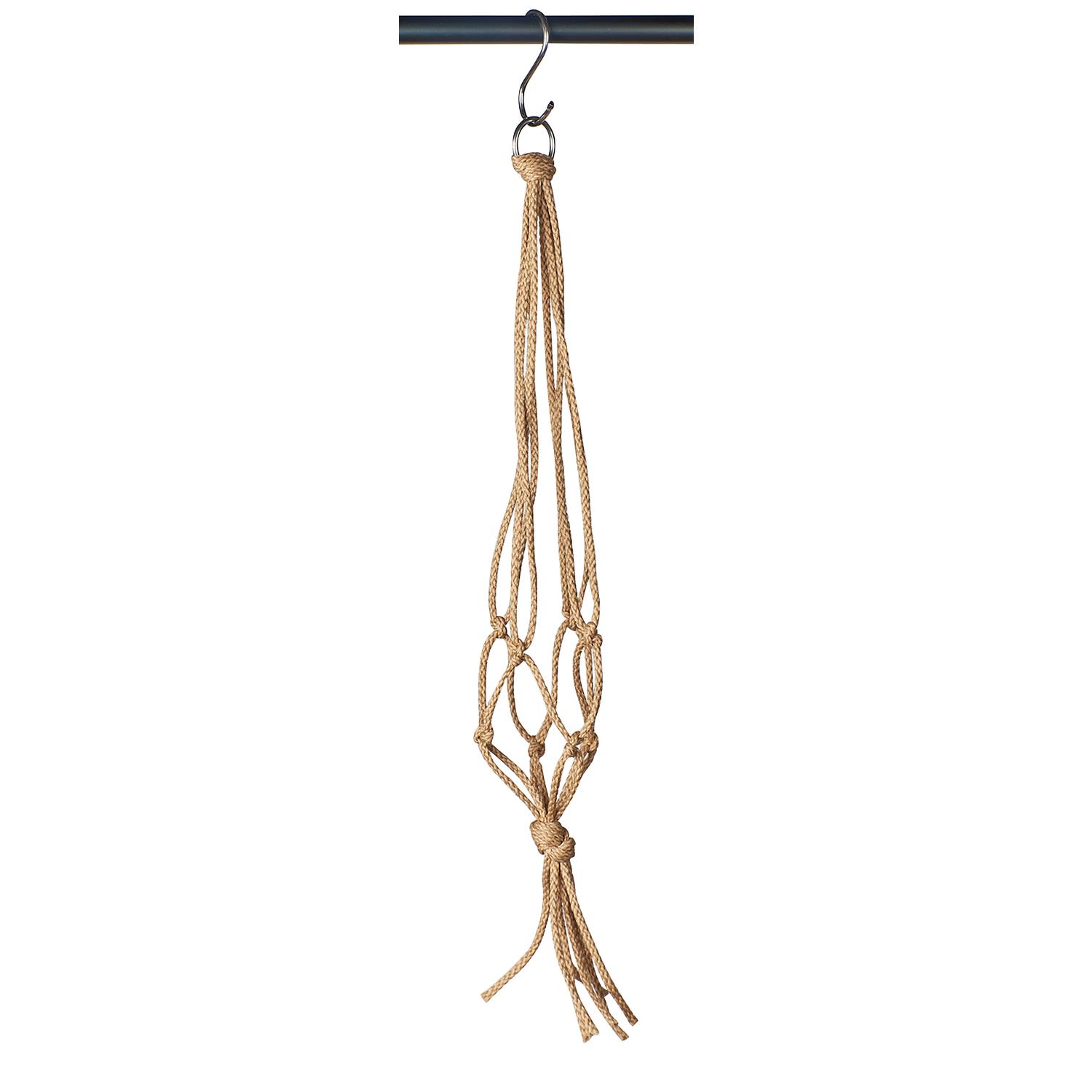 Primitive Planters Tan Macrame 18 in. H Plant Hanger 1 pk - Ace Hardware