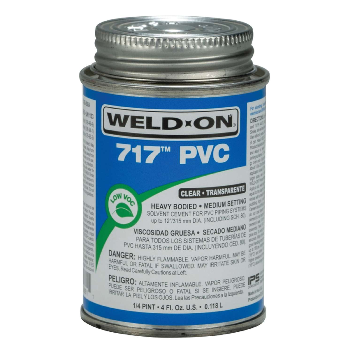 Weld-On 717 Clear Solvent Cement For PVC 4 oz Mfr# 10861 - Ace Hardware