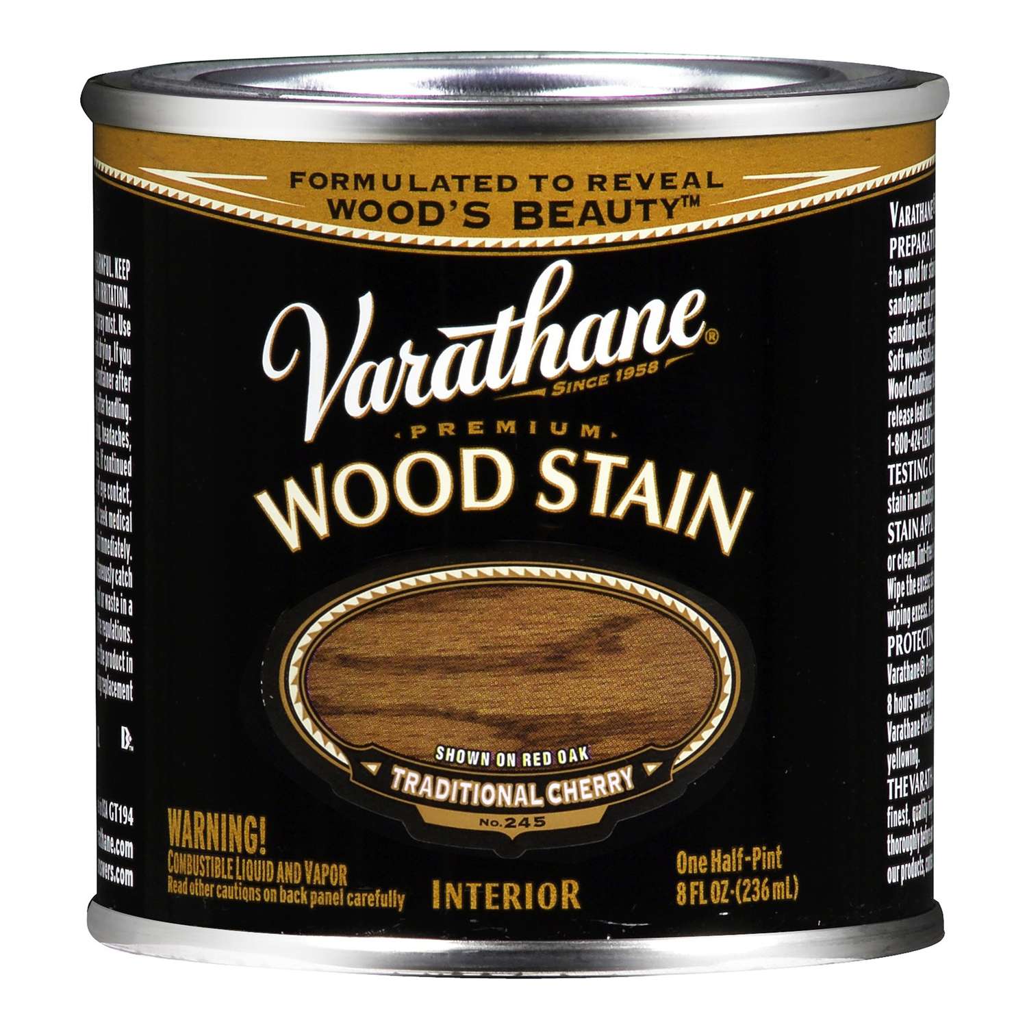 Varathane Semi-Transparent Traditional Cherry Oil-Based Urethane ...
